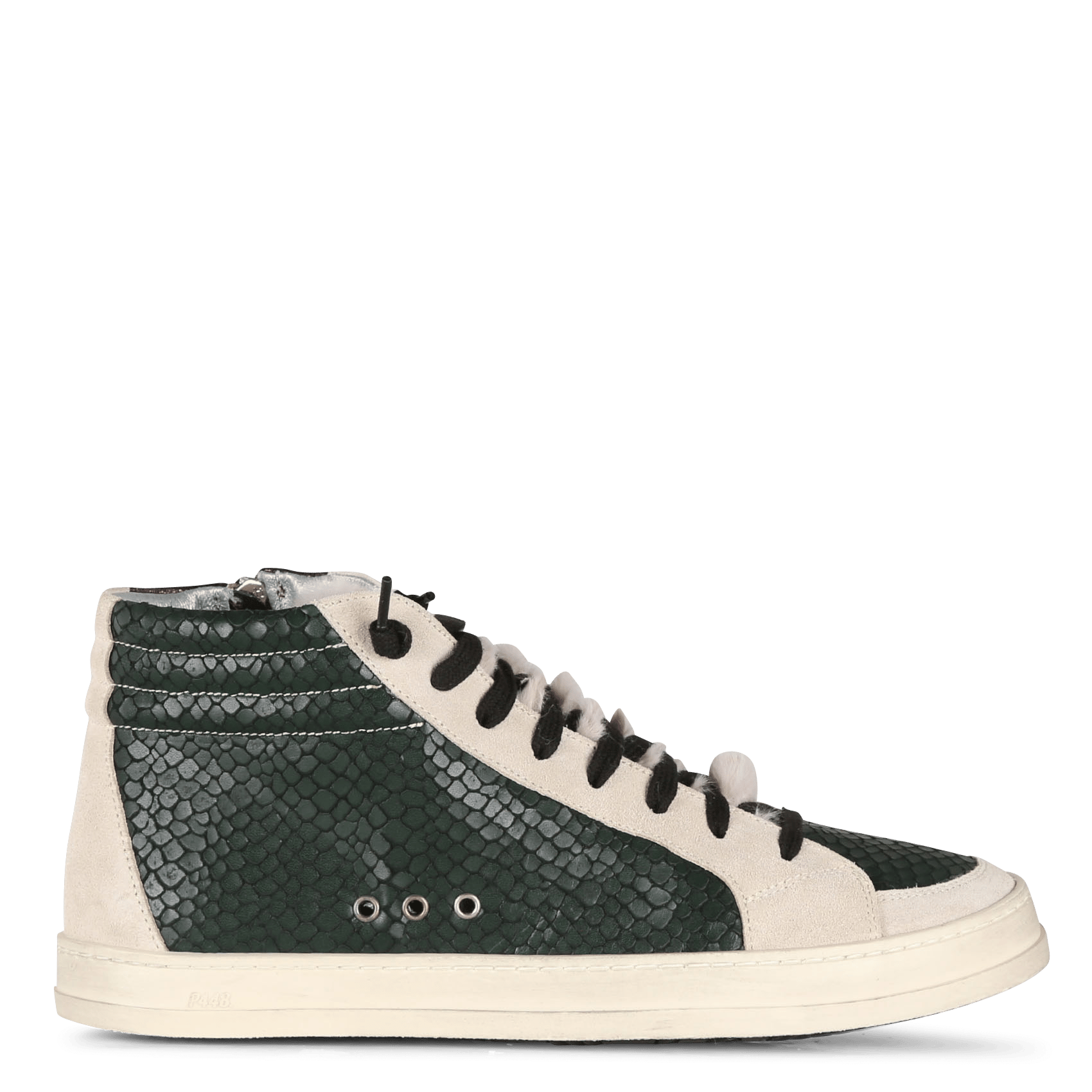 Niedrige Ledersneaker In Python-optik Plum P448 - Damen | Place des Tendances