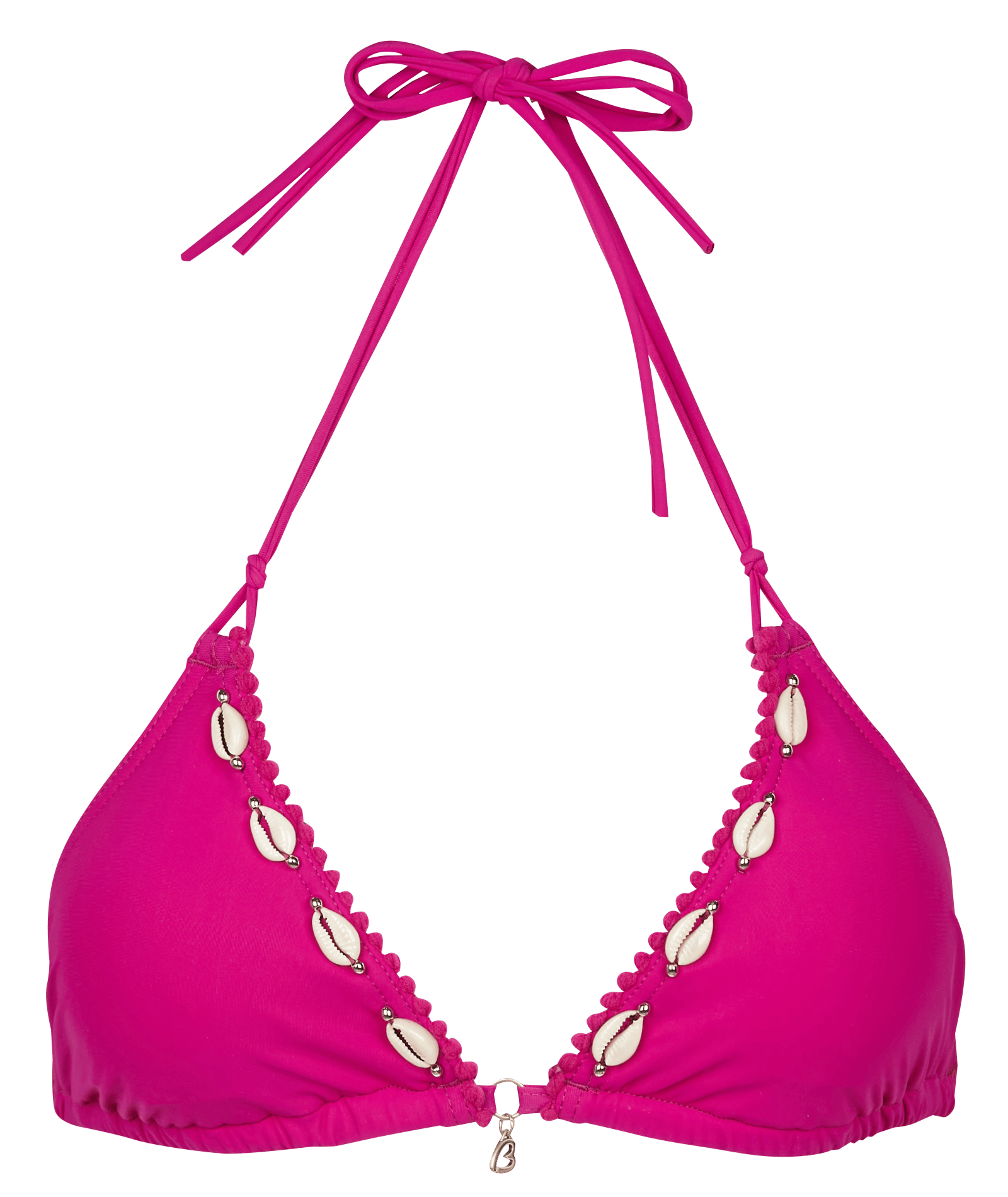 Shell-embroidered Triangle Bikini Top Cyclamen Banana Moon - Women ...