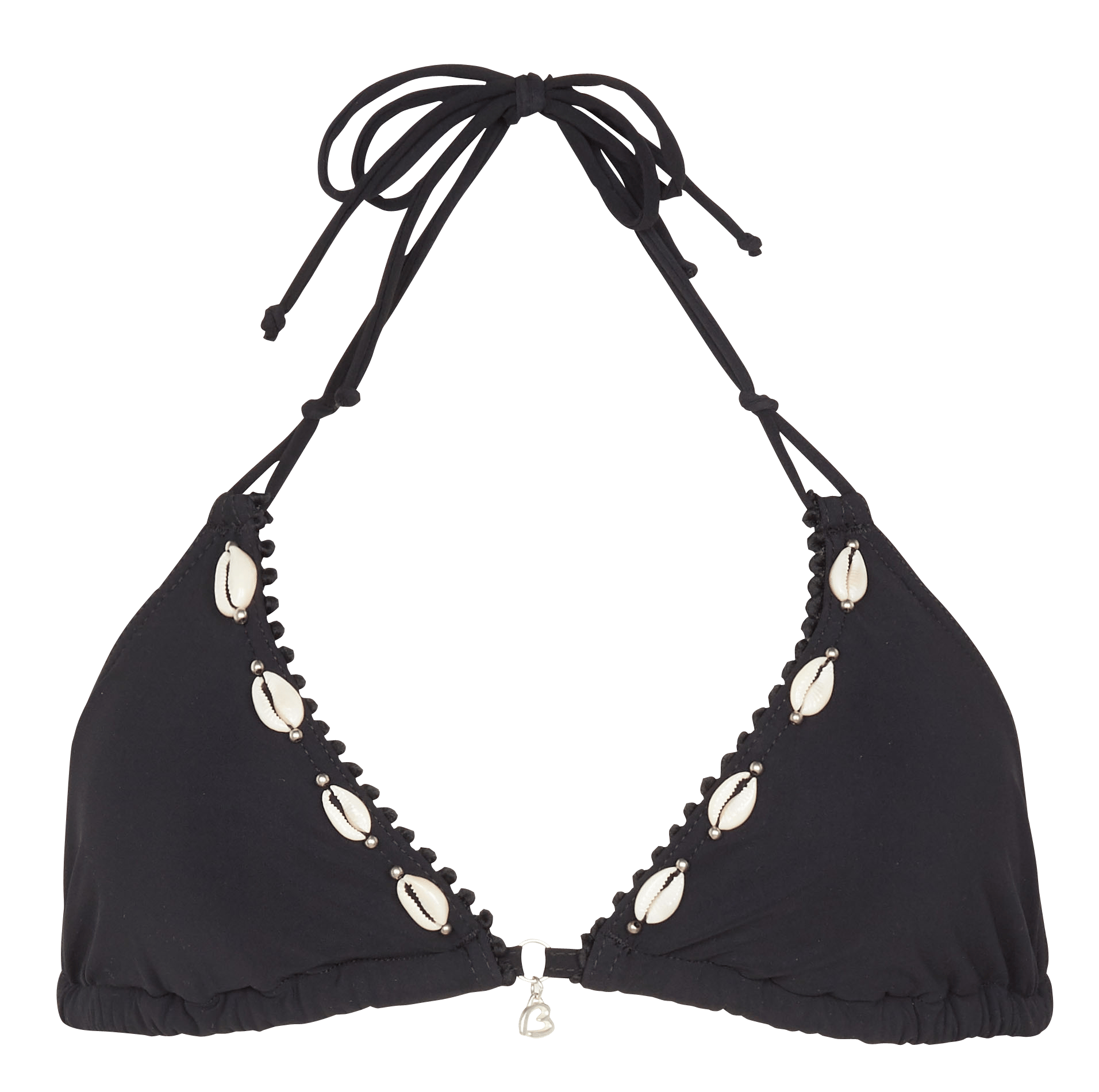 Triangle Bikini Top With Shells Noir Blac /sensta/may/bye Banana Moon ...