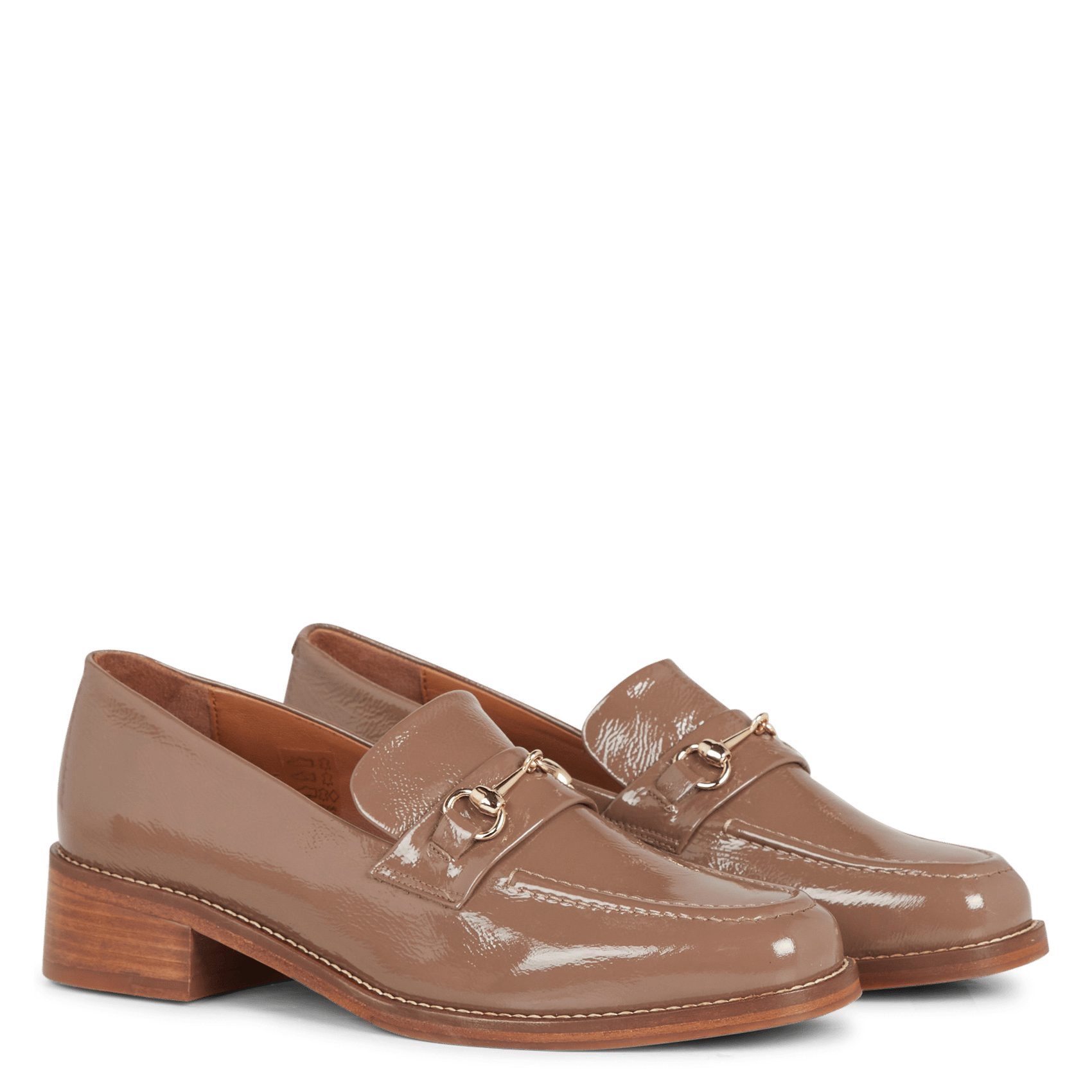 Crinkled Patent Leather Loafers Frappuccino Bobbies - Women | Place des ...