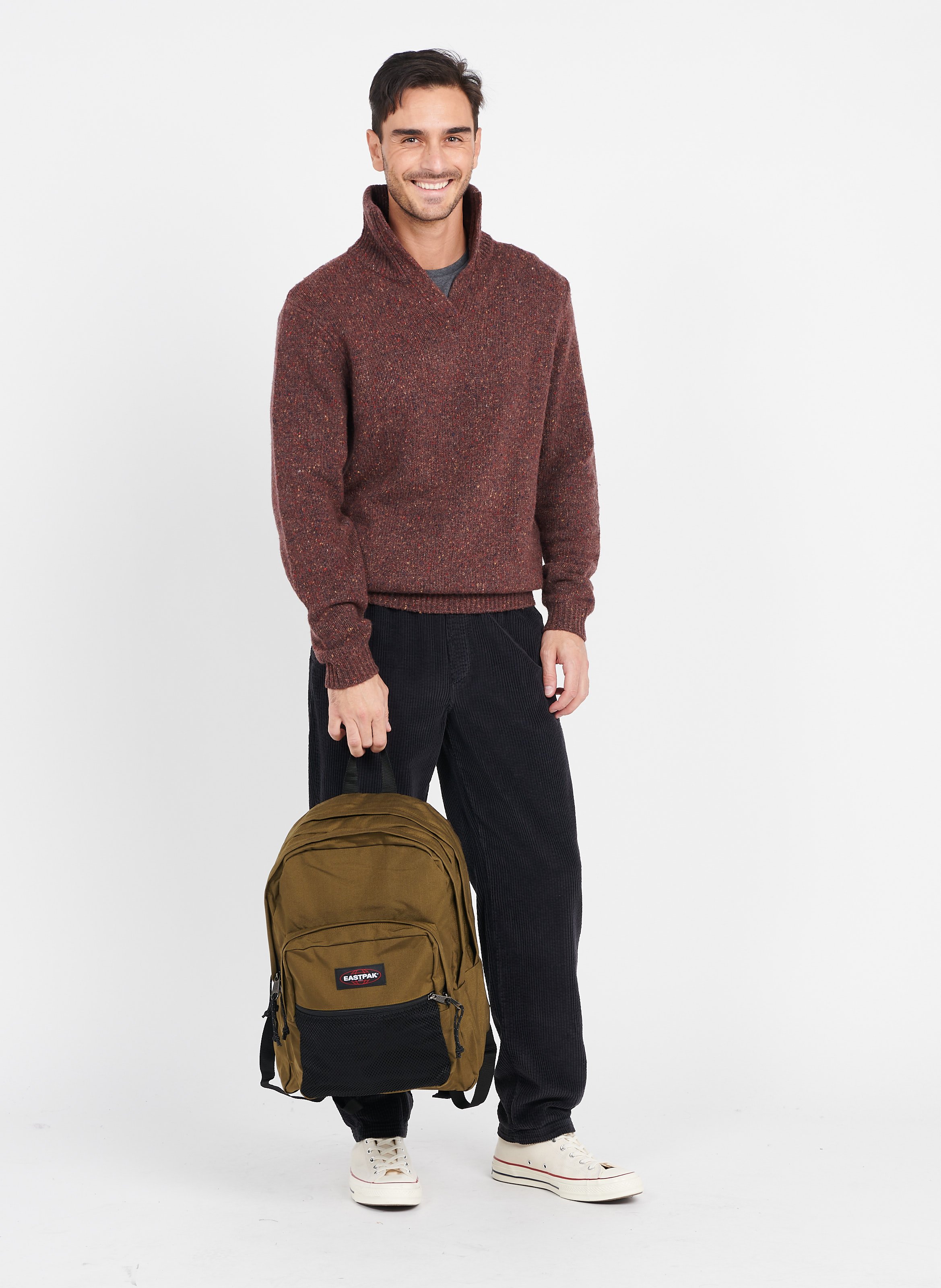 Glittery Zip-up Backpack Army Olive Eastpak - Men | Place des Tendances