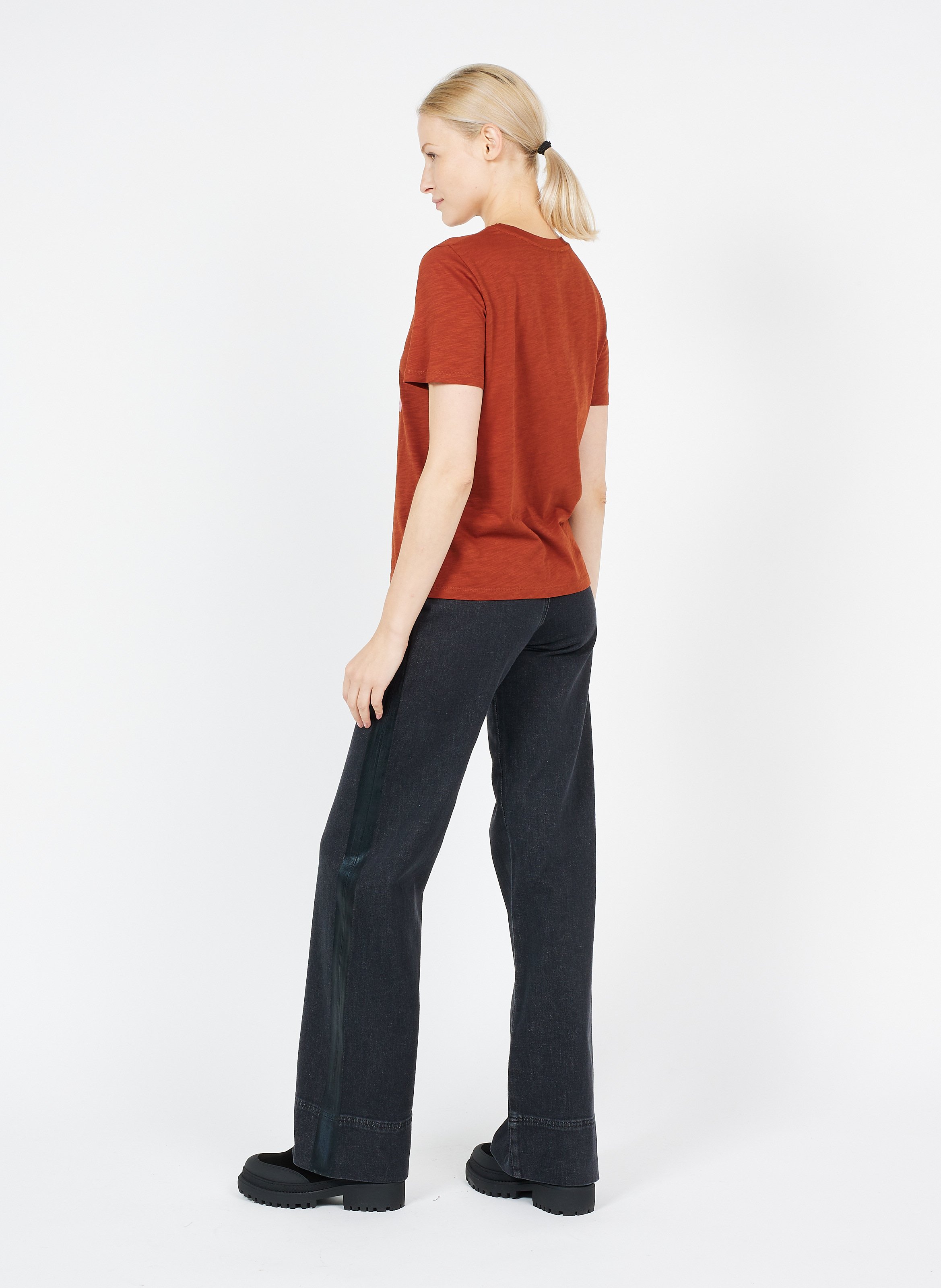 High-rise Flared Jeans Black Max&co. - Women | Place des Tendances