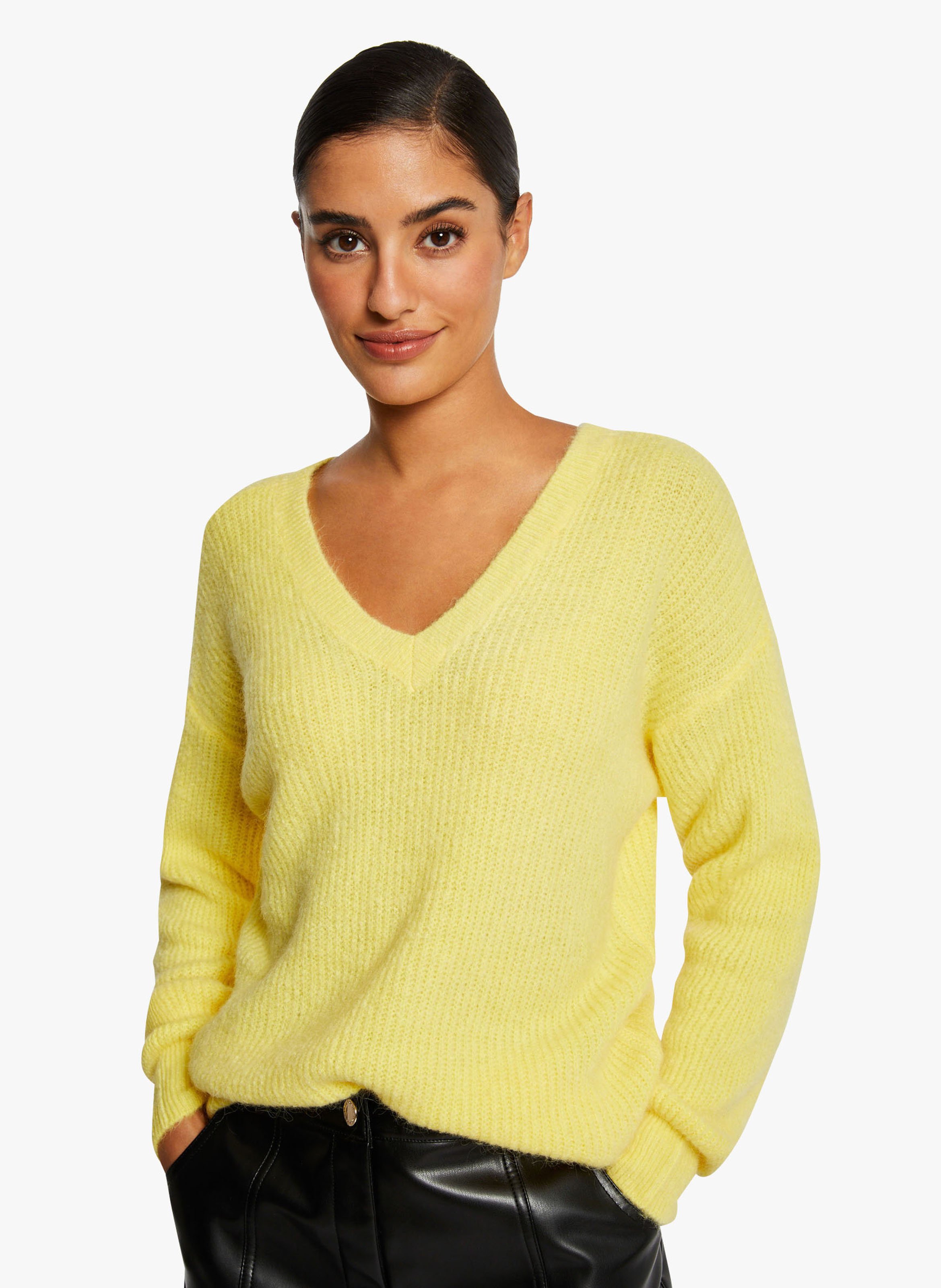V-neck Knit Sweater Mimosa Morgan - Women | Place des Tendances