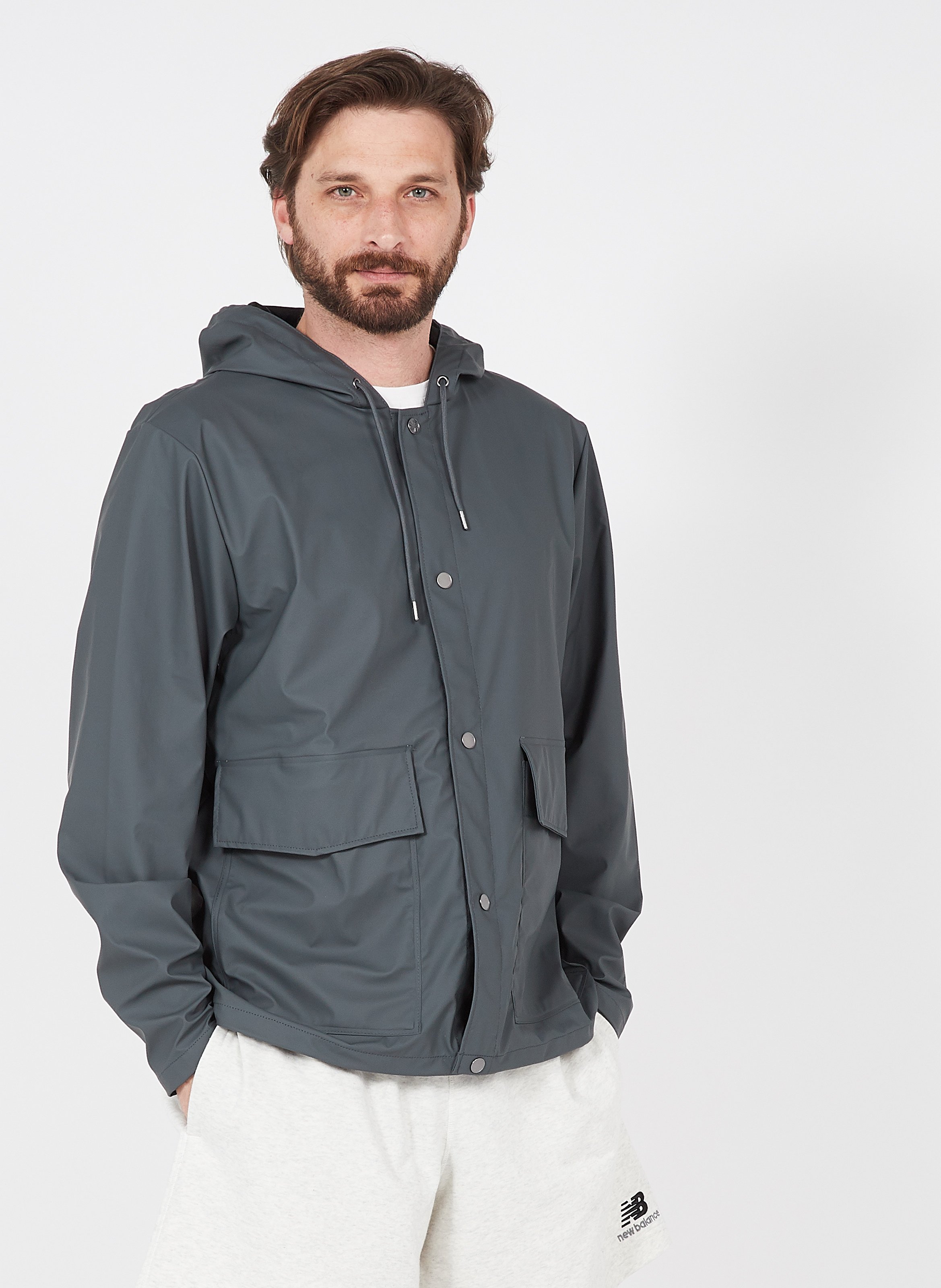 Hooded Waterproof Jacket Slate Rains - Men | Place des Tendances
