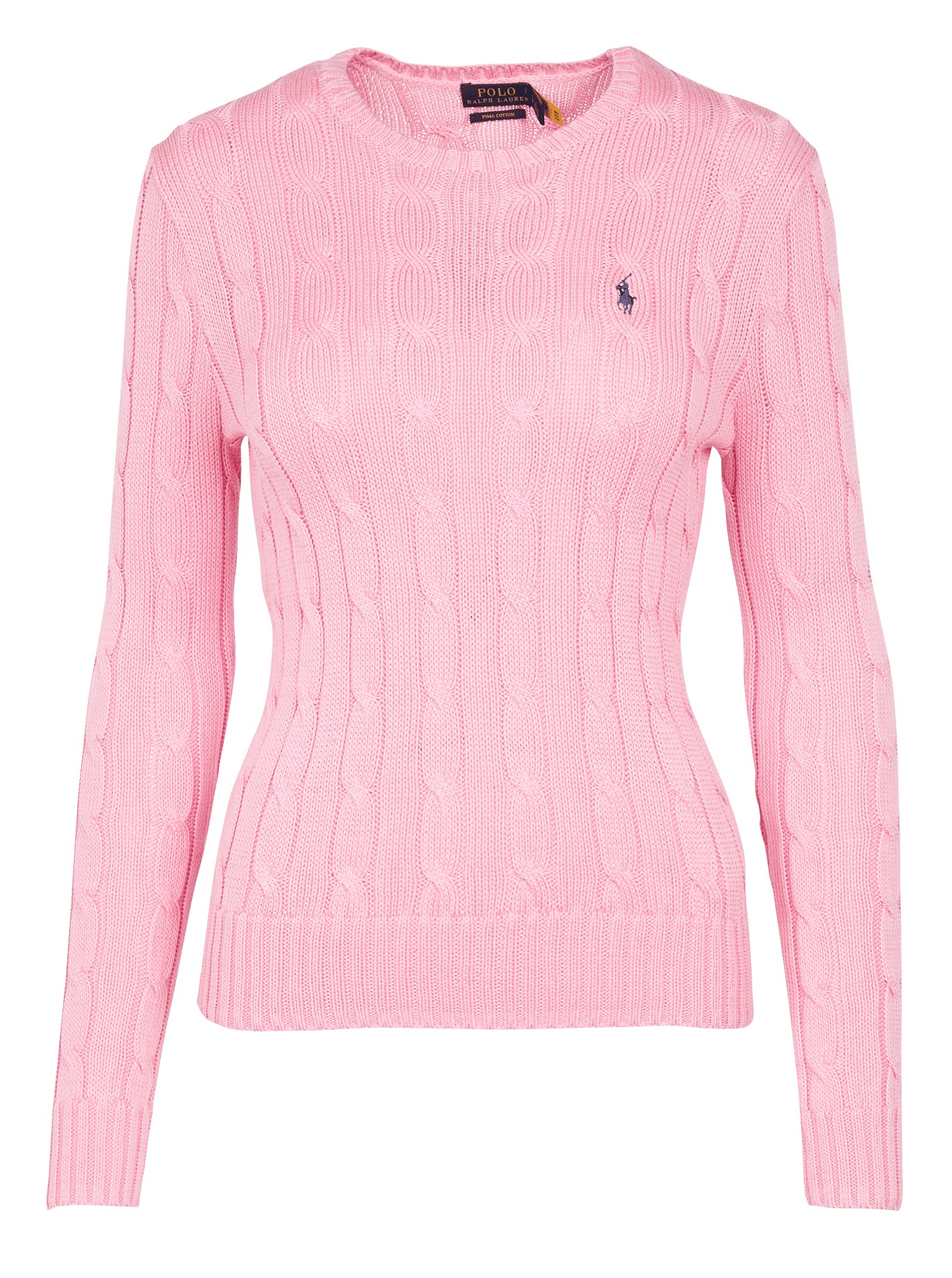 Jersey De Punto Trenzado Con Cuello Redondo Harbor Pink Polo Ralph ...