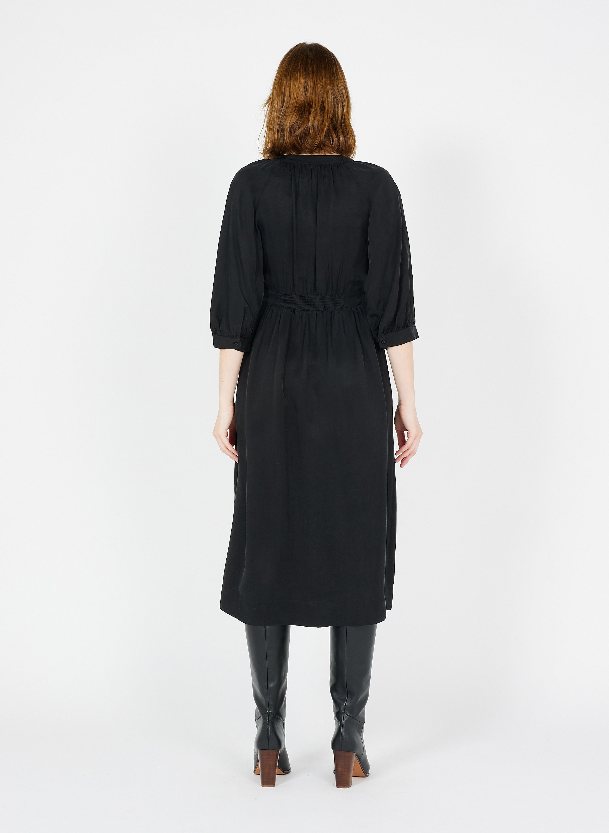 Bottes à Talon En Cuir Noir Ba & Sh - Femme | Place des Tendances
