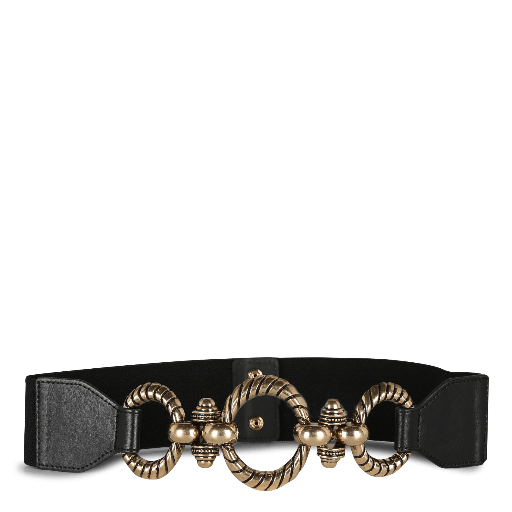 Ceinture élastique à Boucle Baroque Noir La Fee Maraboutee - Femme | Place des Tendances