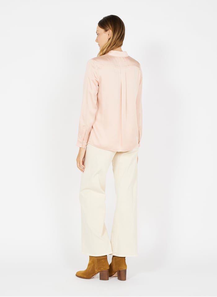 Chemise Col Classique Satinée Poudre Maison 123 - Femme | Place des ... Chemise Col Classique Satinée Poudre Maison 123 - Femme | Place des ...
