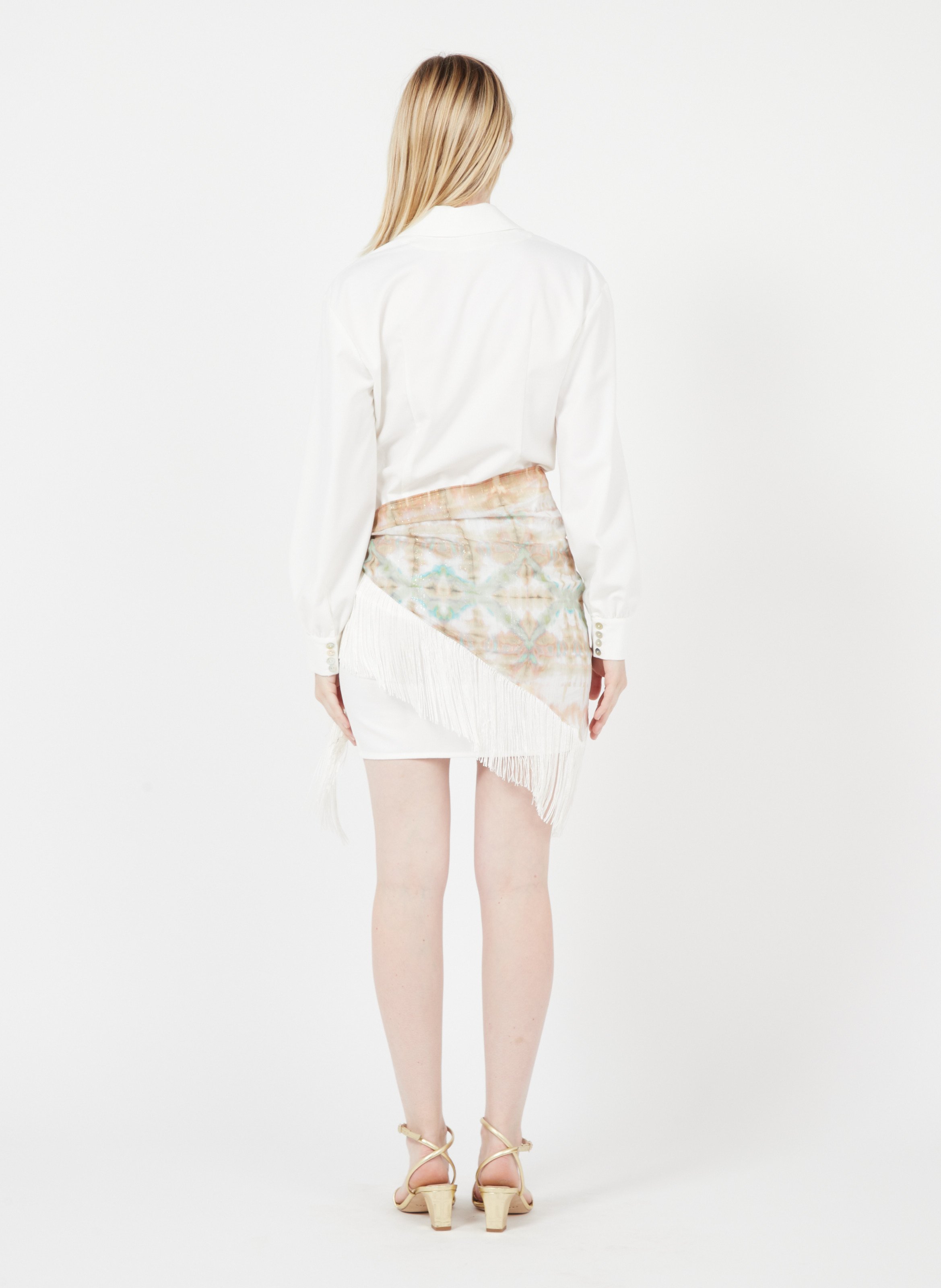 Robe Courte Col Tailleur Croisée En Lyocell Ecru Print Recc Paris ...