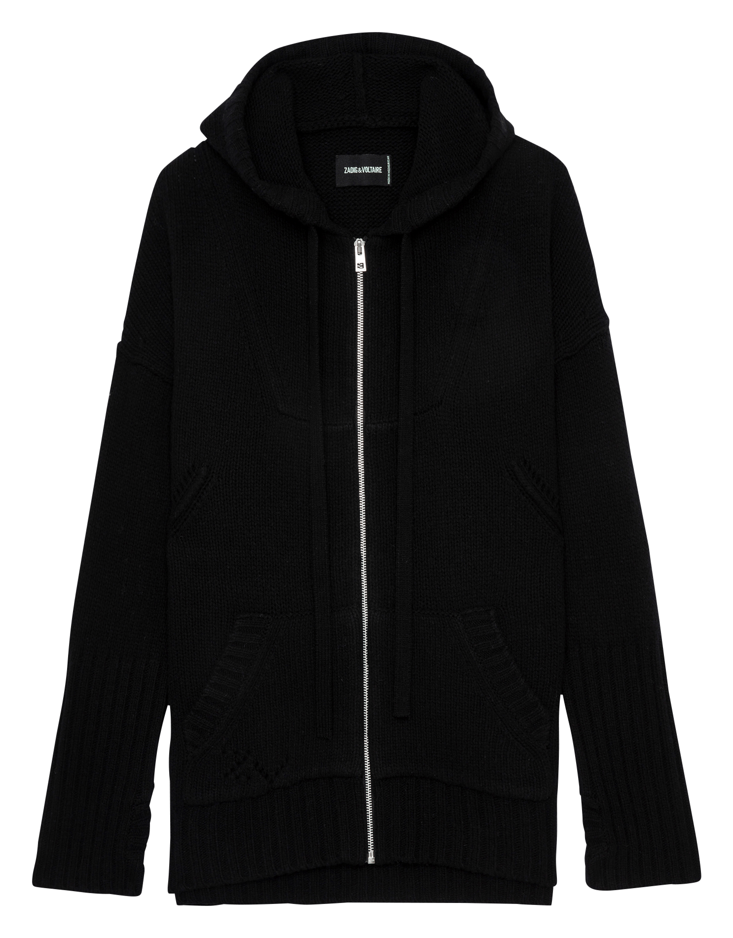 Sweat Zippé à Capuche En Laine Noir Zadig&voltaire - Femme | Place des ...