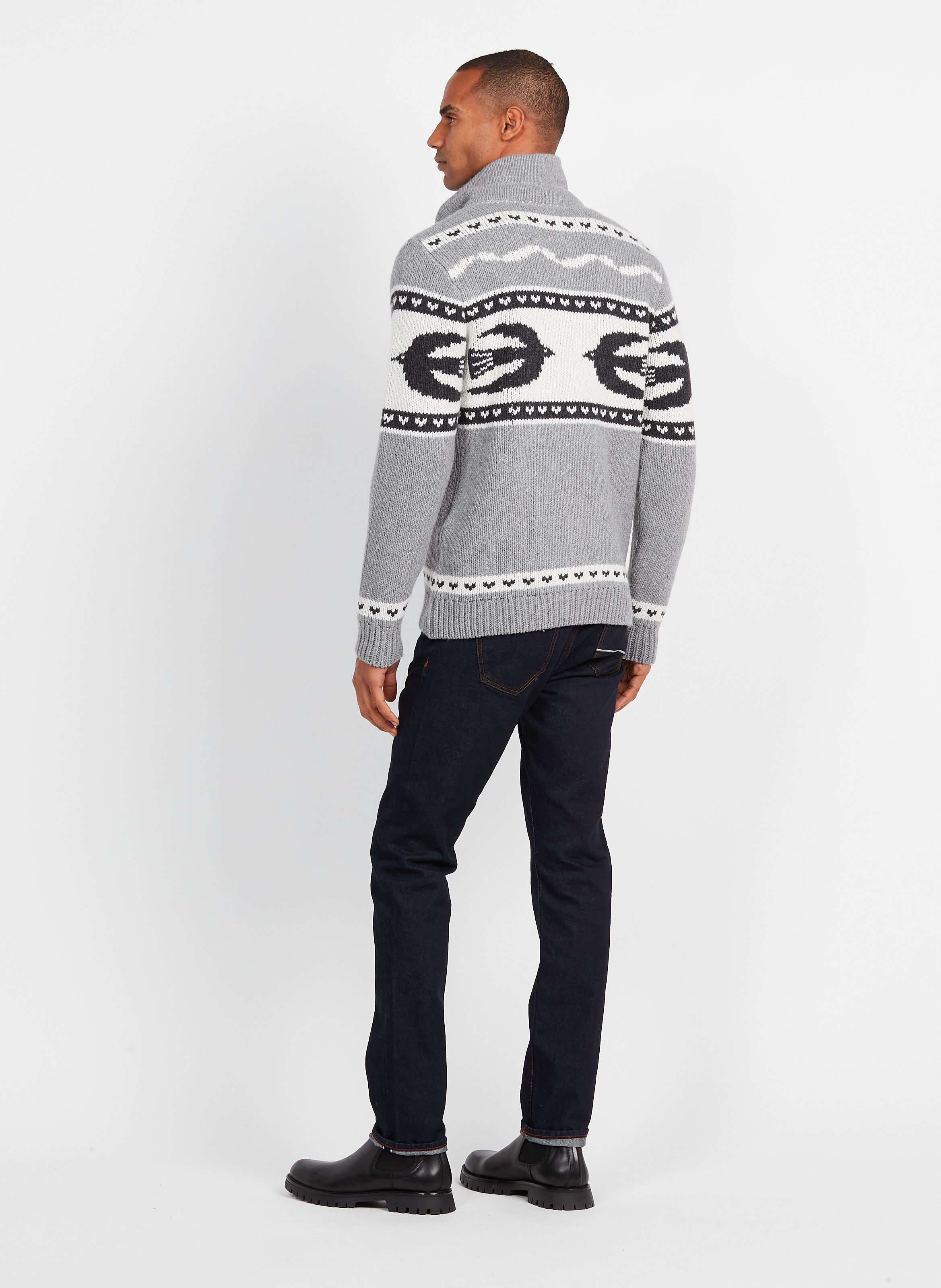 Vest Van Wolmix Met Rits Gris Olow - Heren | Place des Tendances