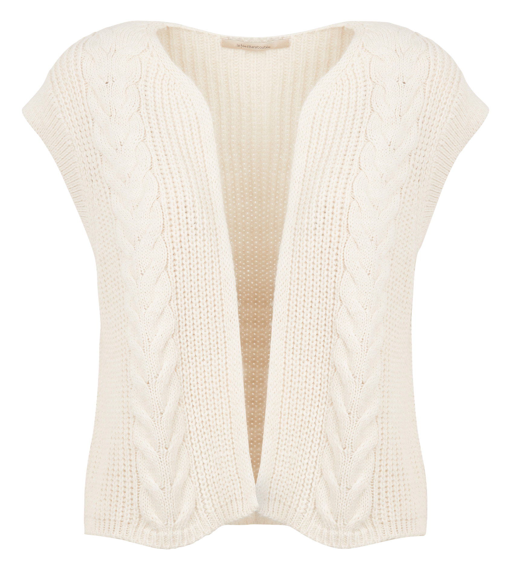 Kurze Strickweste Ecru La Fee Maraboutee - Damen | Place des Tendances