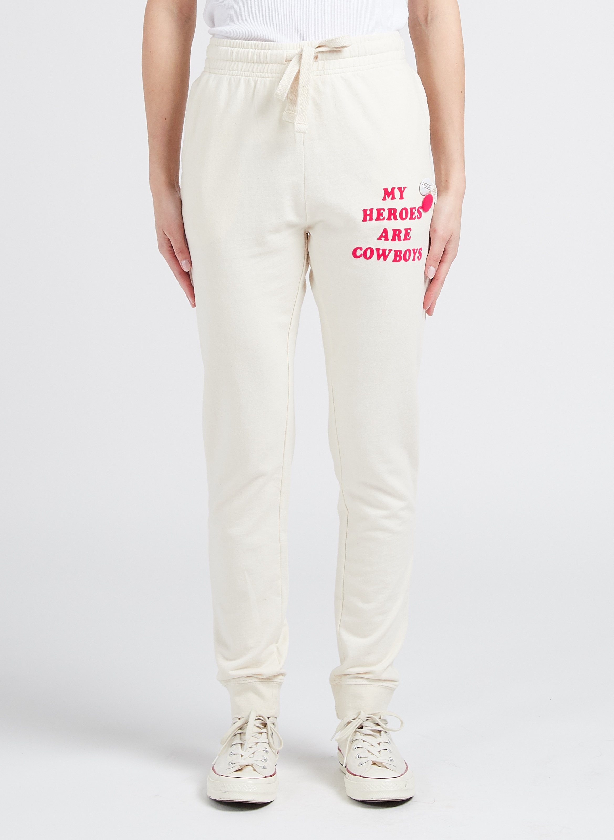 Screen-printed Cotton Track Pants Natural Newtone - Women - JOJHERO ...
