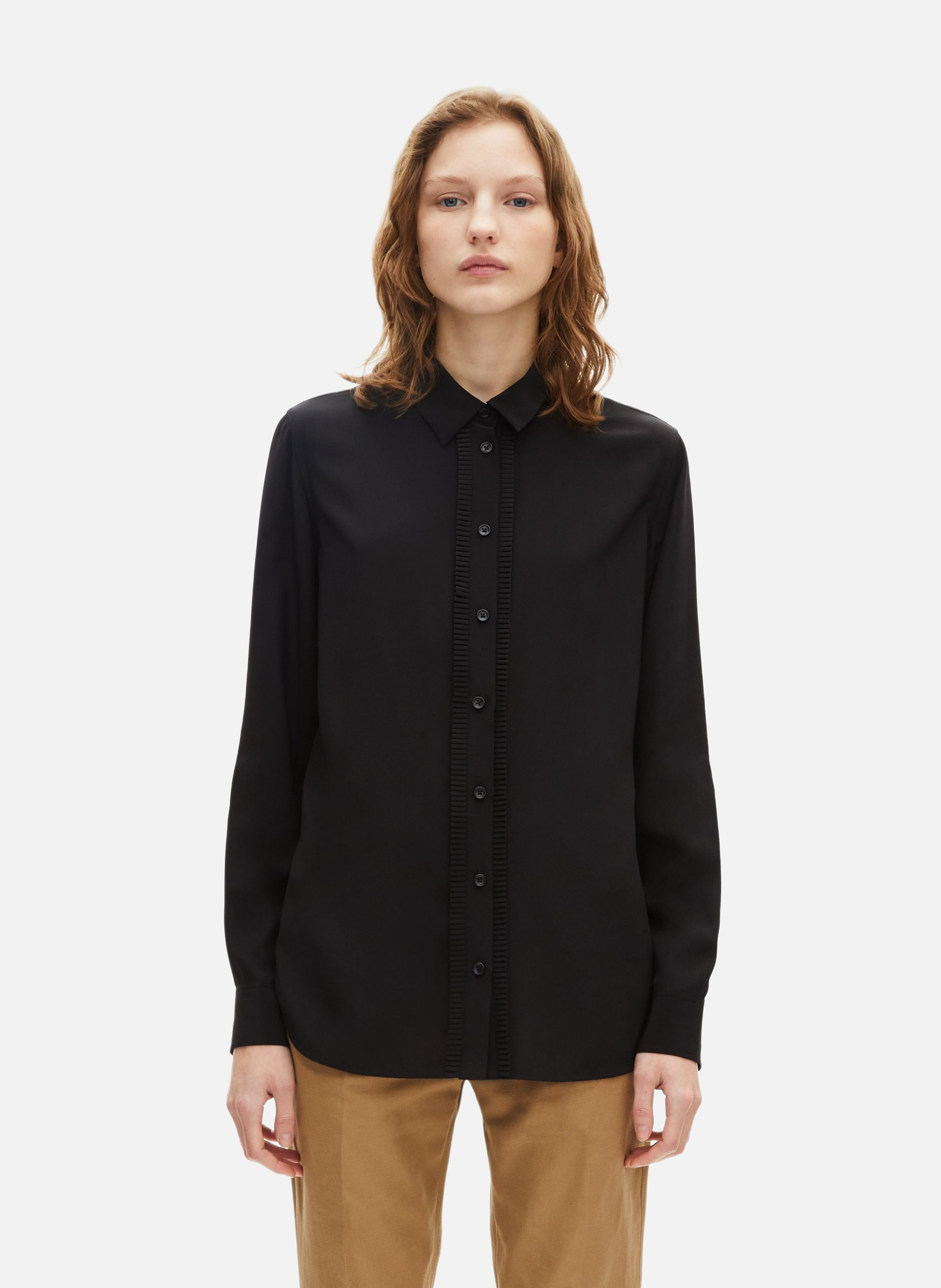 Daniel silk shirt Noir The Kooples - Women 3615872443755 | Place des ...