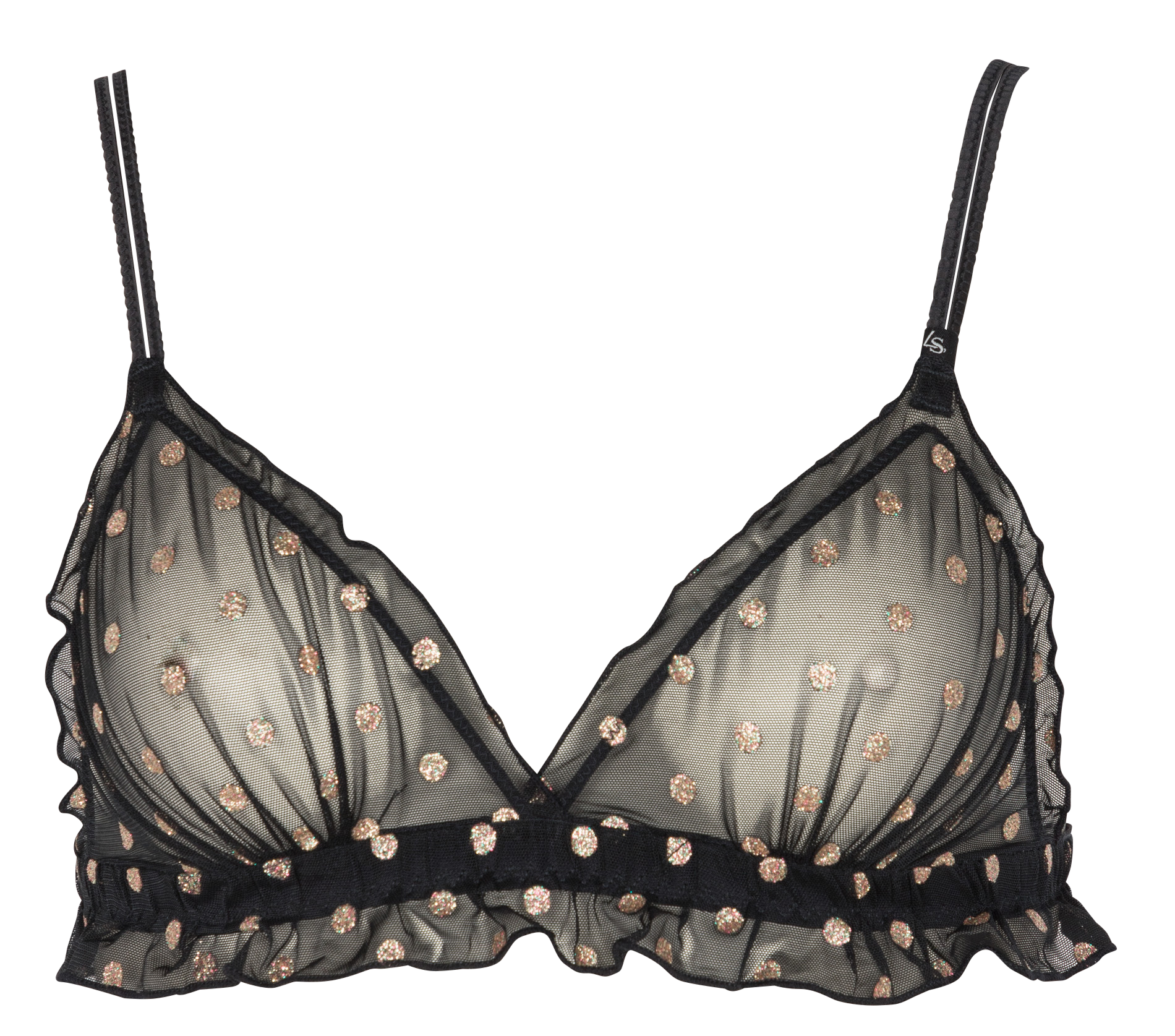 Polka Dot Triangle Bra Black Love Stories - Women | Place des Tendances
