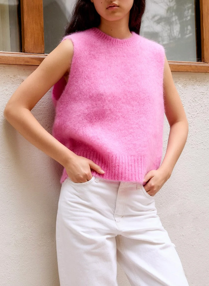 Pull sans manches en mohair mélangé Axelle Rose Surprise - Femme AXELLE ...