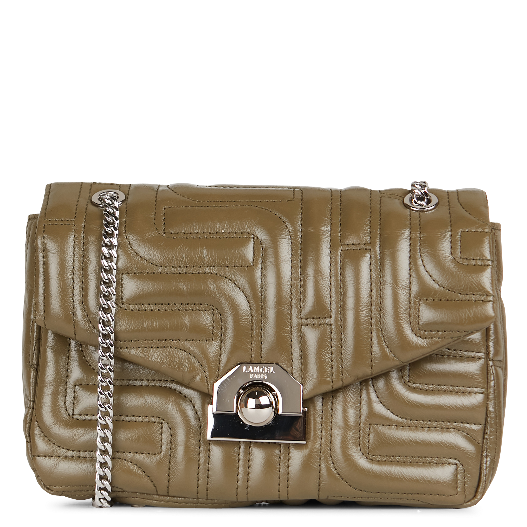 Quilted Leather Shoulder Bag Kaki Fonce Lancel - Women - A12512-YY-KAKI ...