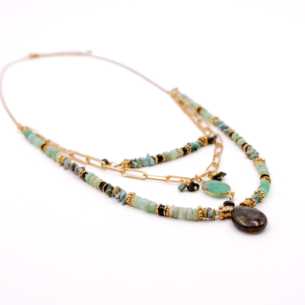 Collier multirangs heishi - coralie DorÉ L'atelier Des Dames - Femme ...