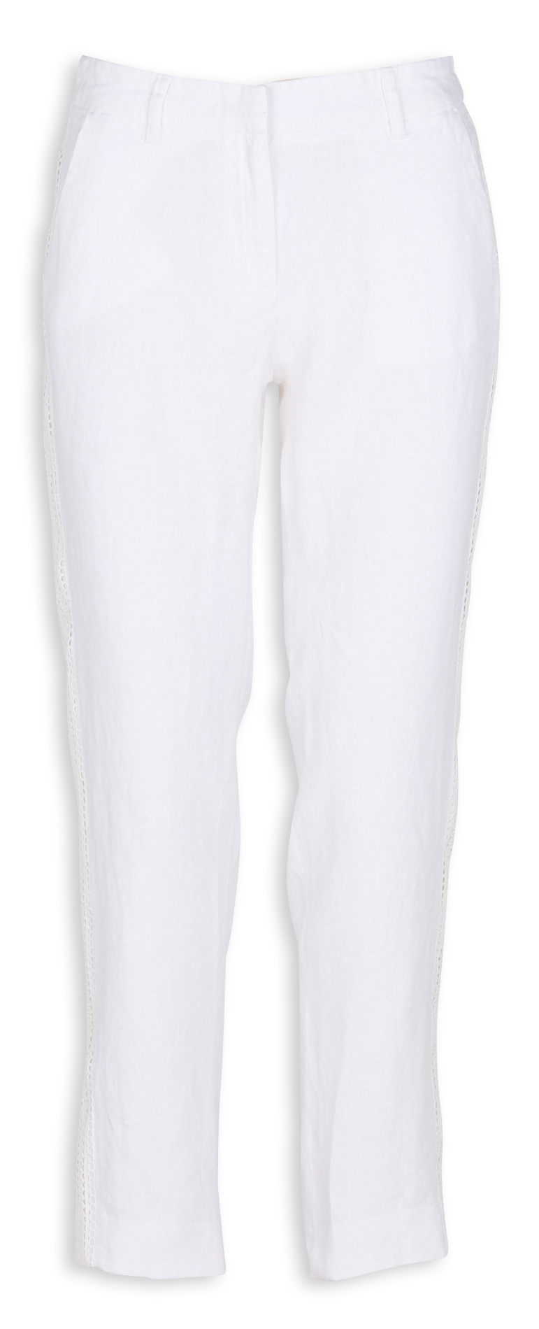 Straight-leg Linen Pants Creme Maison 123 - Women - 6545666-50-CREME ...