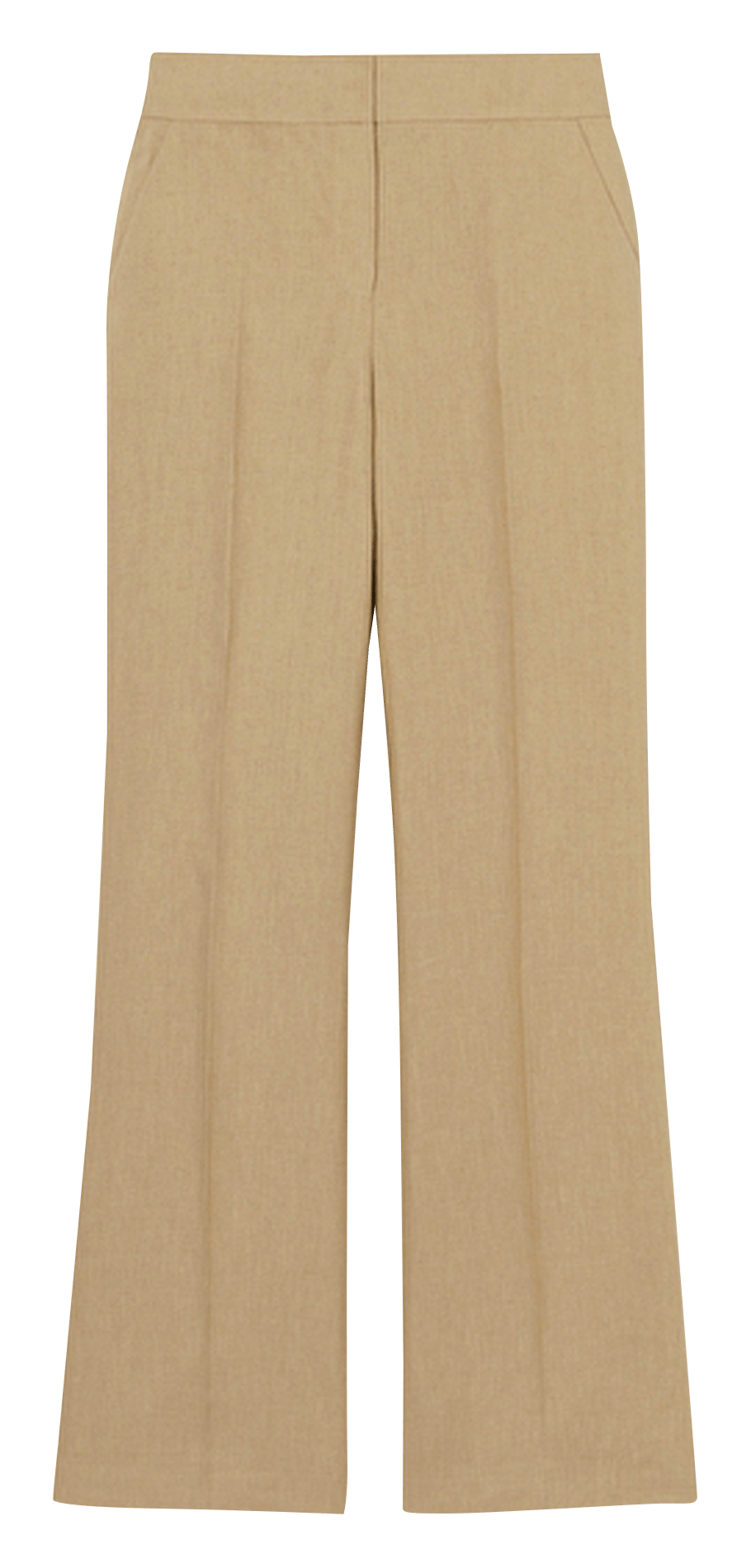Pantalon Fluide Taille Haute En Lin Pervenche Bronze Zapa - Femme ...