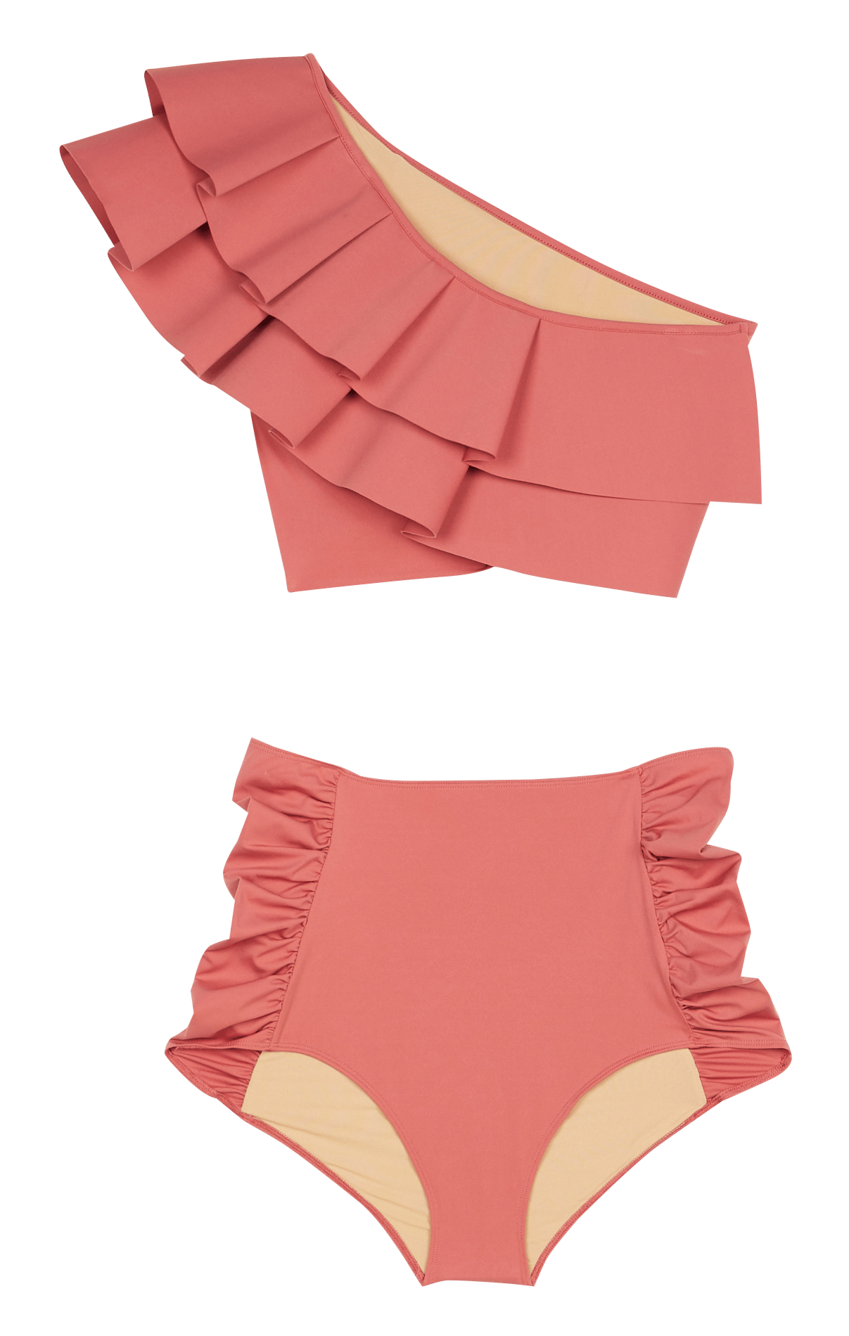Maillot De Bain 2 Pièces Volanté Orsay Peach Maio Paris - Femme - ORSAY ...