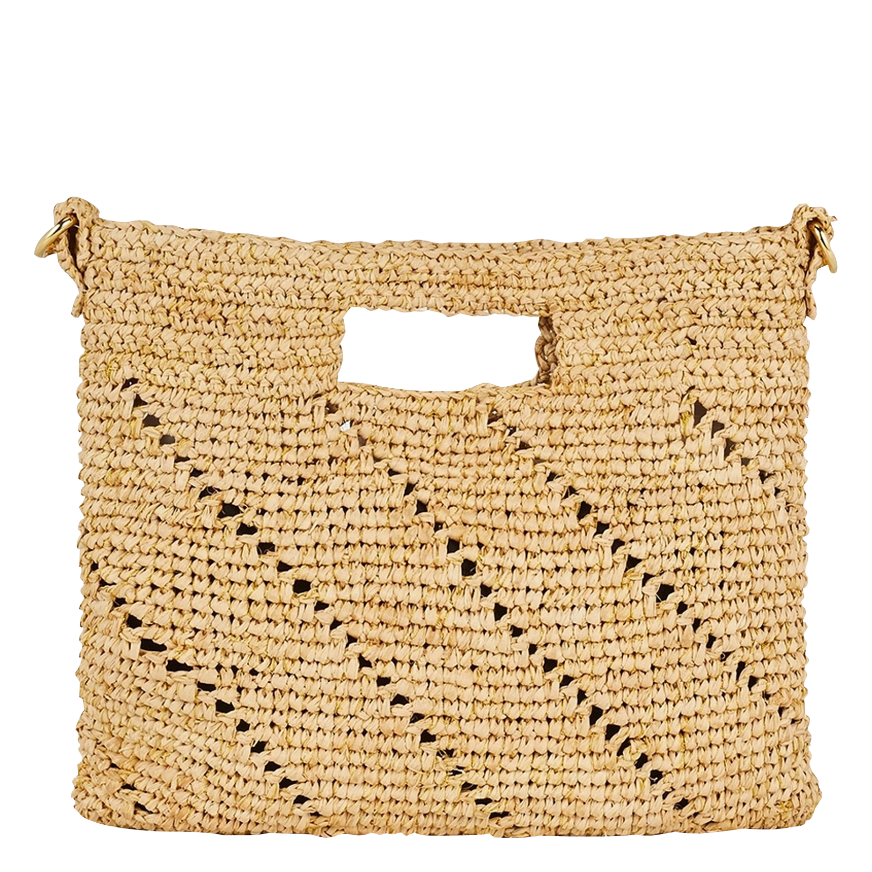 Raffia Shoulder Bag Naturel Cosmoparis - Women - 348449-002-NATUREL ...