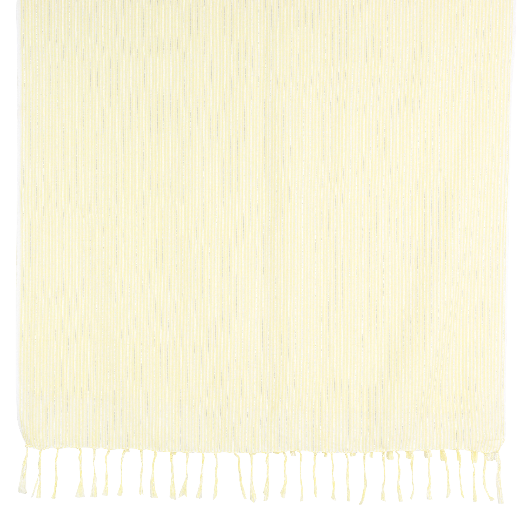 Striped Floaty Cotton Scarf Jaune Pale One Step - Women | Place des ...