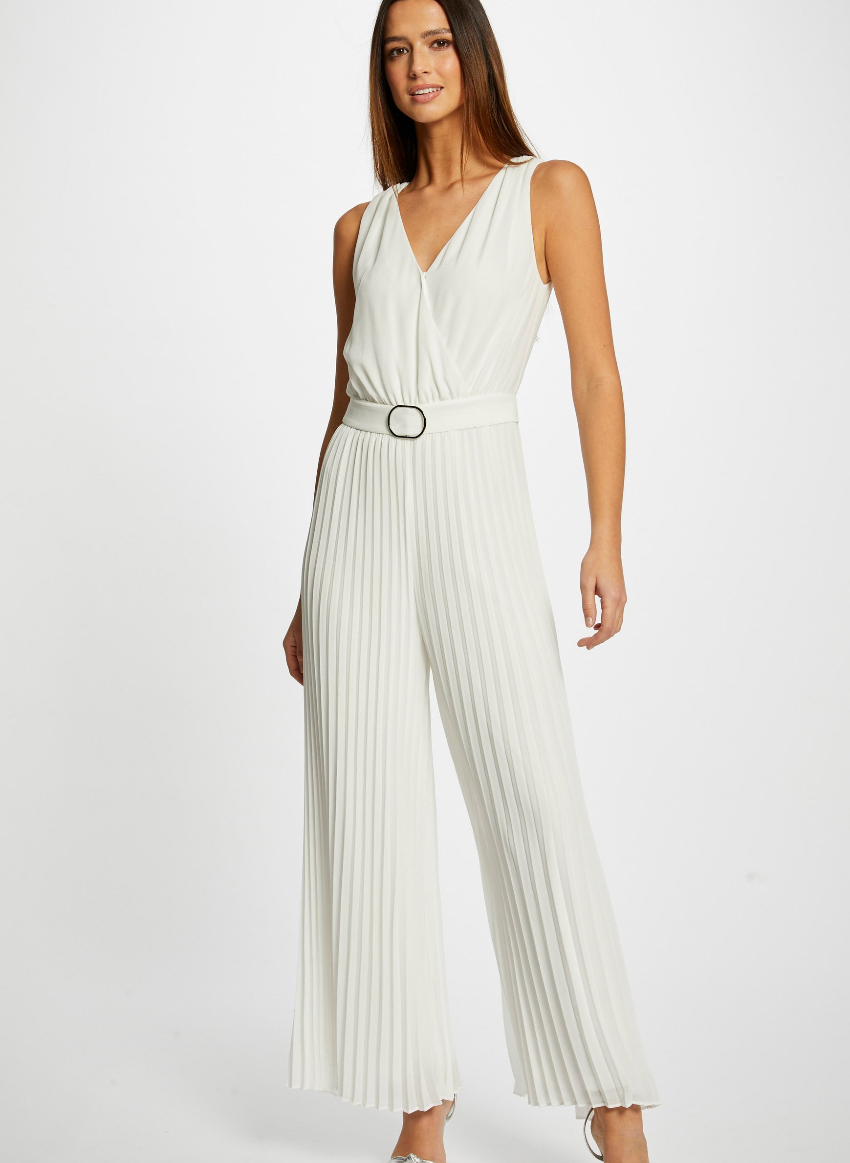 Mono con cuello de pico Ecru Morgan - Mujer 88664 | Place des Tendances