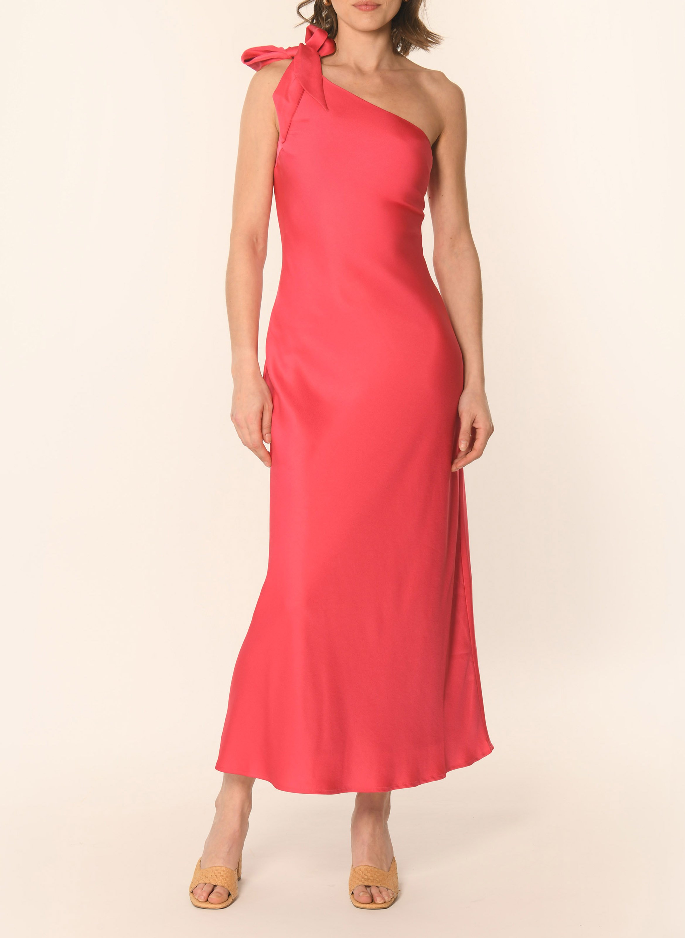 Robe longue asymétrique Allegra Fuschia Kookai - Femme 72RO746 | Place des Tendances