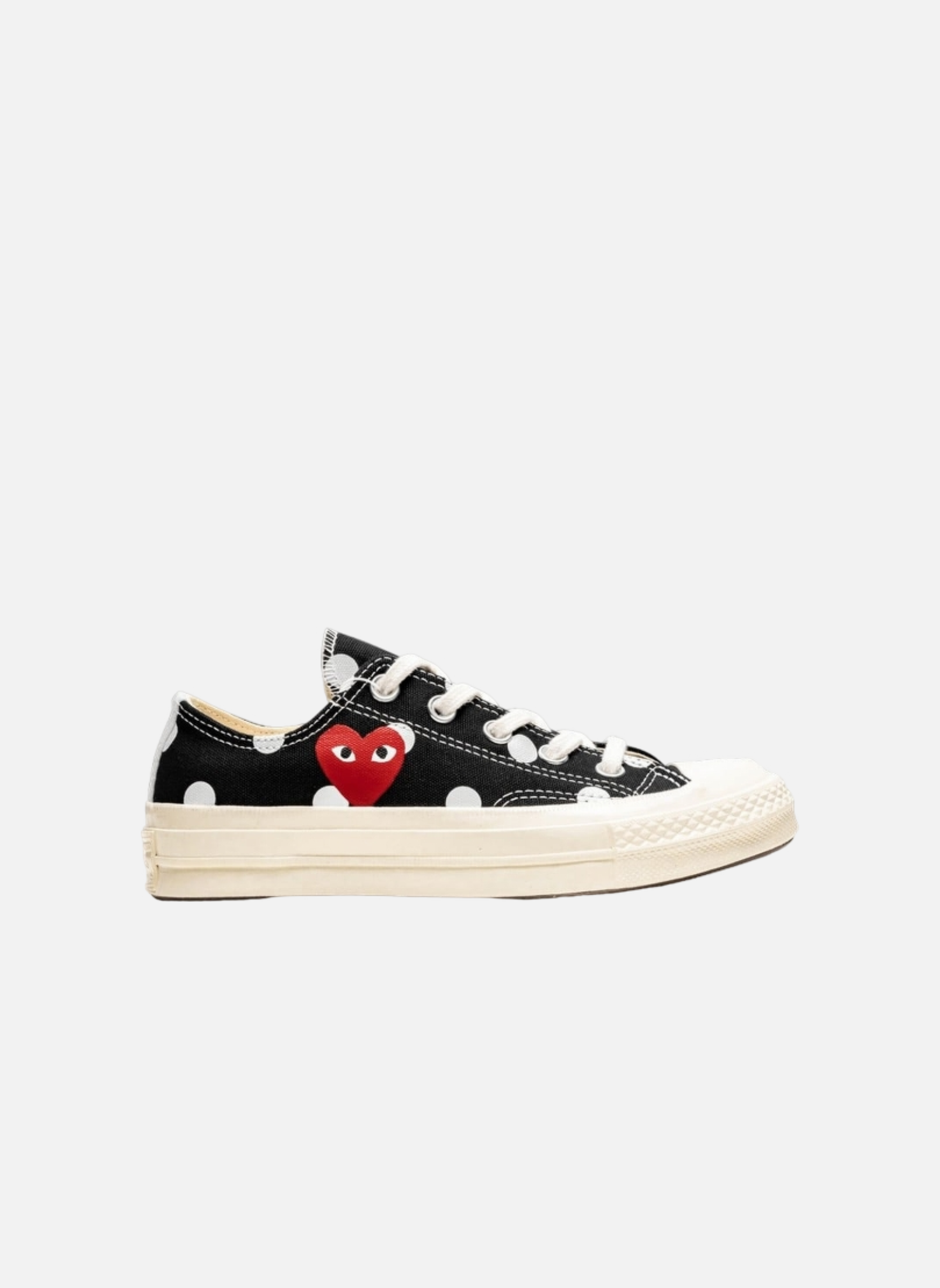 Converse comme des garçons low noir à pois Noir Converse - Homme ...