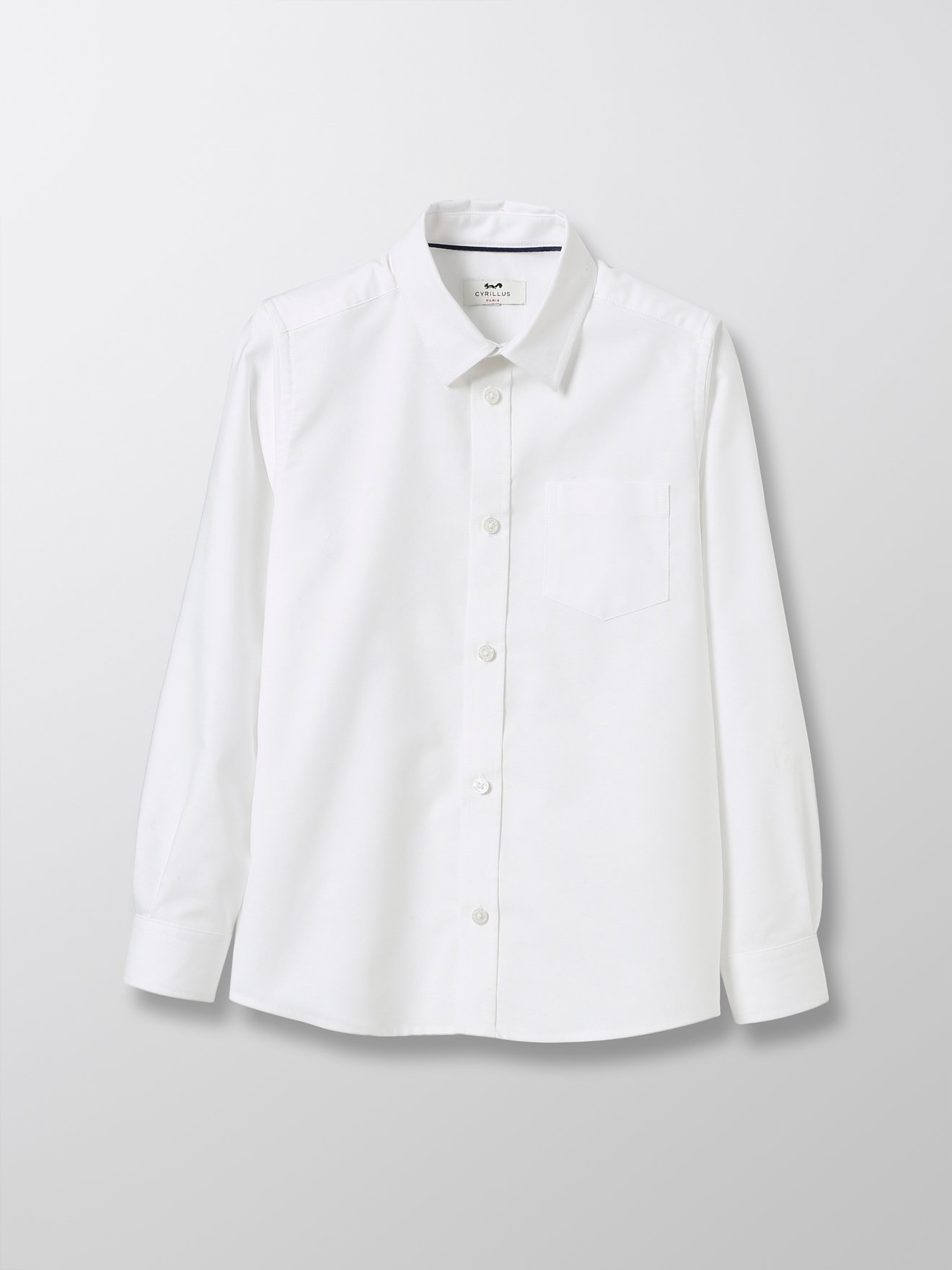 Chemise Oxford Blanc Clair Cyrillus - Enfant | Place des Tendances