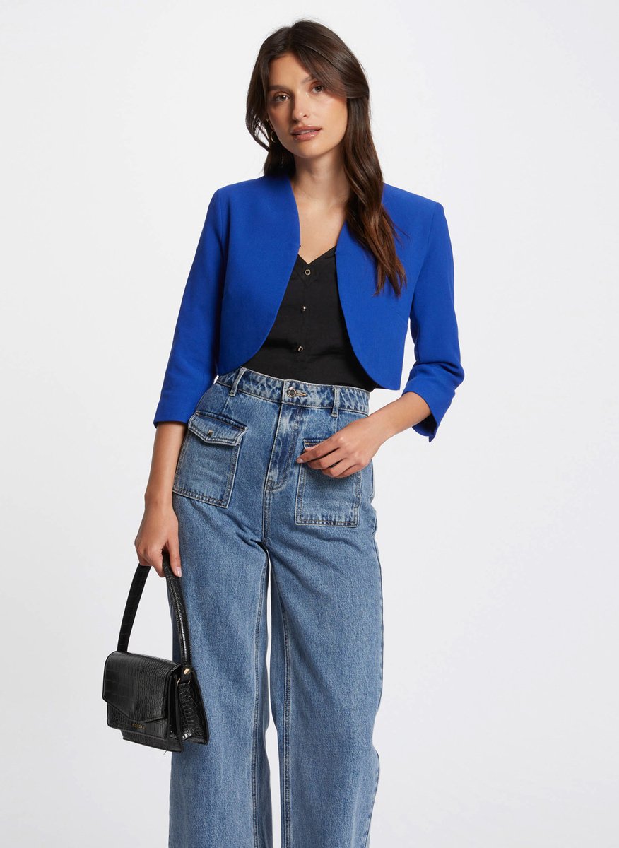 Straight Bolero Jacket Royal Morgan - Women - 88907-314-ROYAL | Place ...