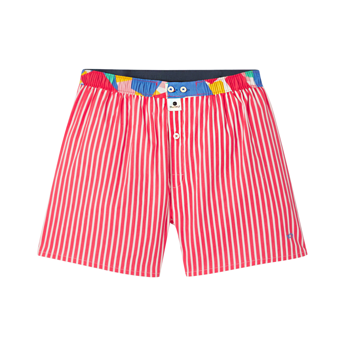 Caleçon en coton biologique Miami beach Rouge et blanc Billybelt ...