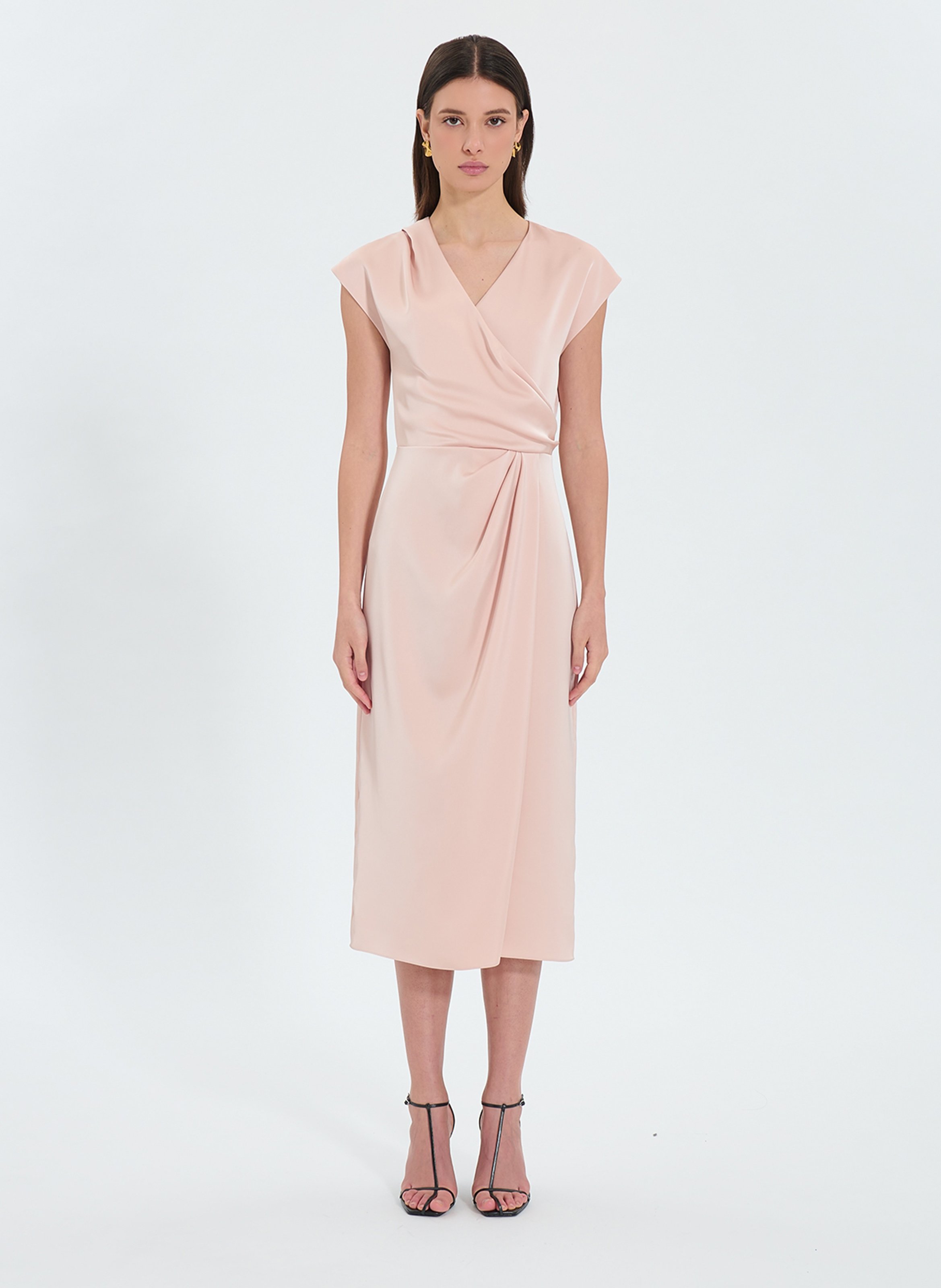 Robe longue satinée Rang Nude Zapa - Femme VROB85V115 | Place des Tendances