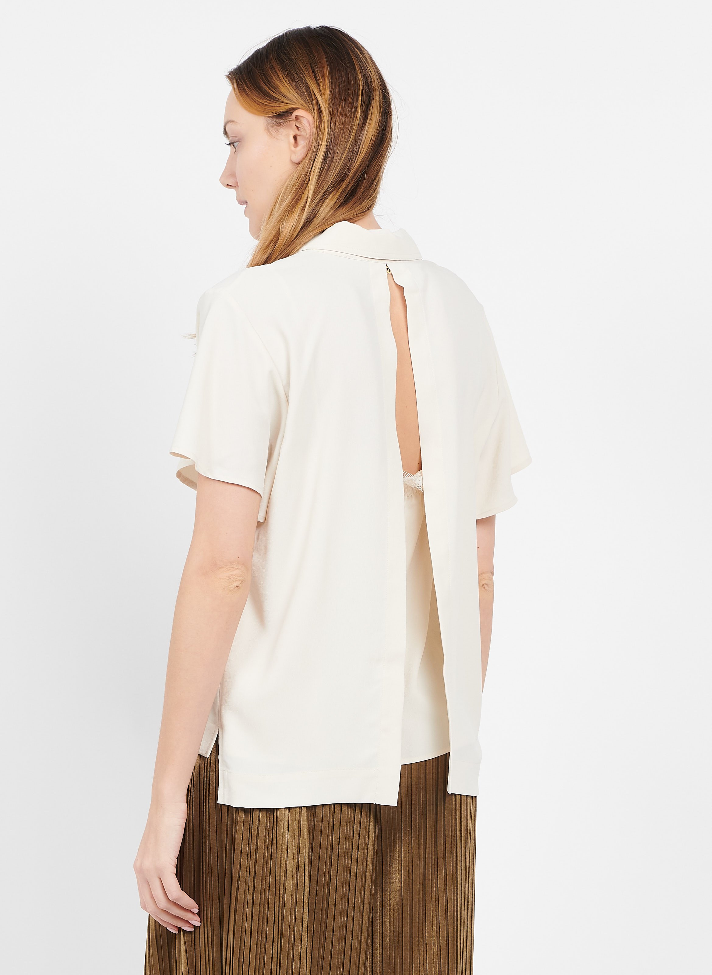 Chemise Col Classique Fluide Chantilly Twinset - Femme | Place des ...