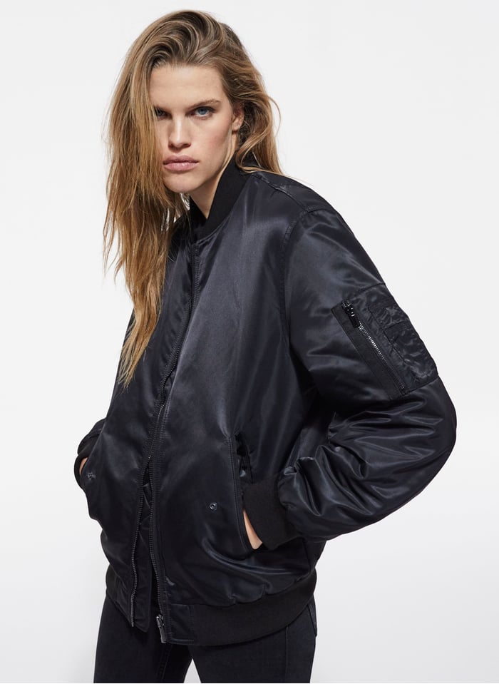 Relaxed Zip Up Jacket Black The Kooples Women Place Des Tendances