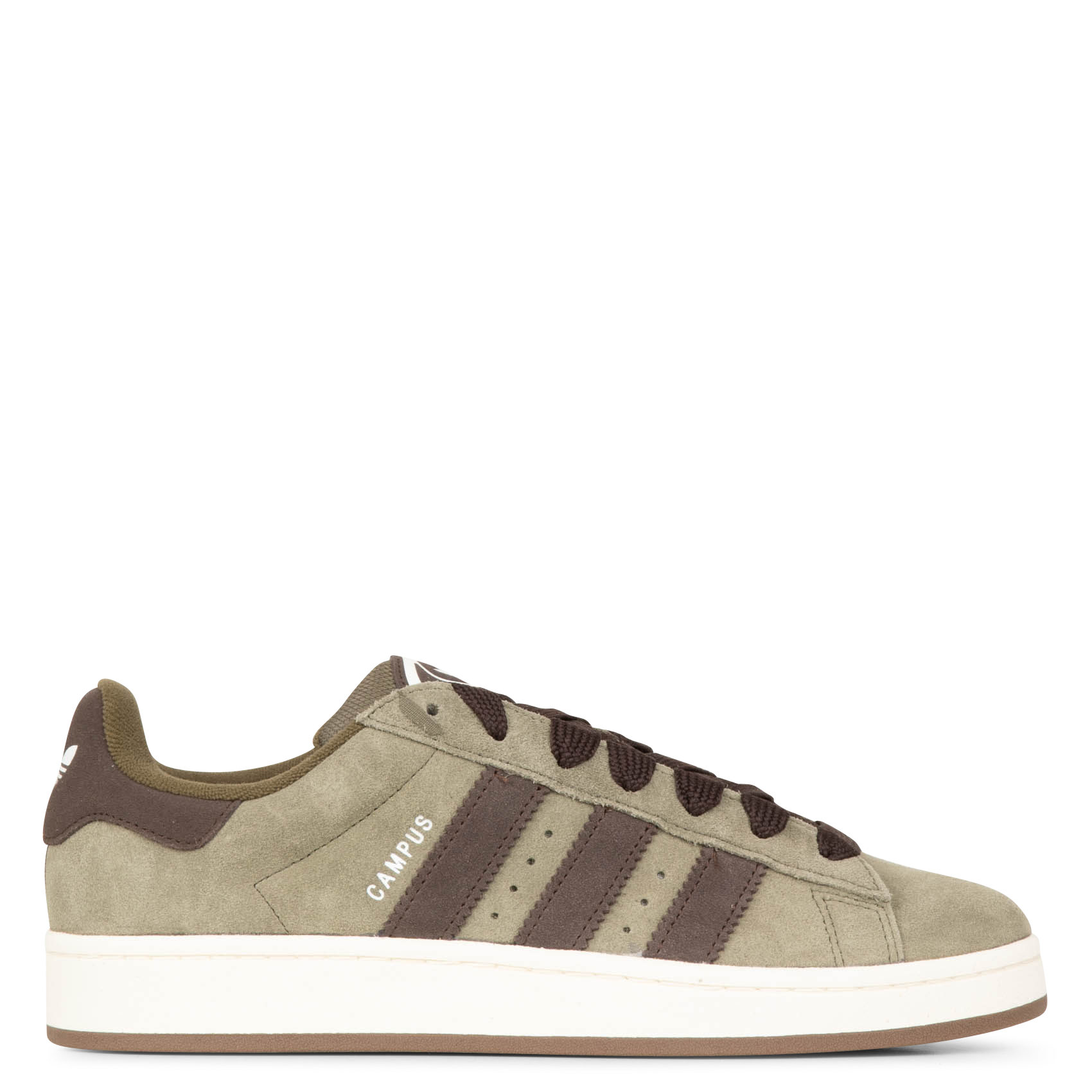 Suede Leather Low-top Sneakers Olive Strata-dark Brown-ftwr White ...