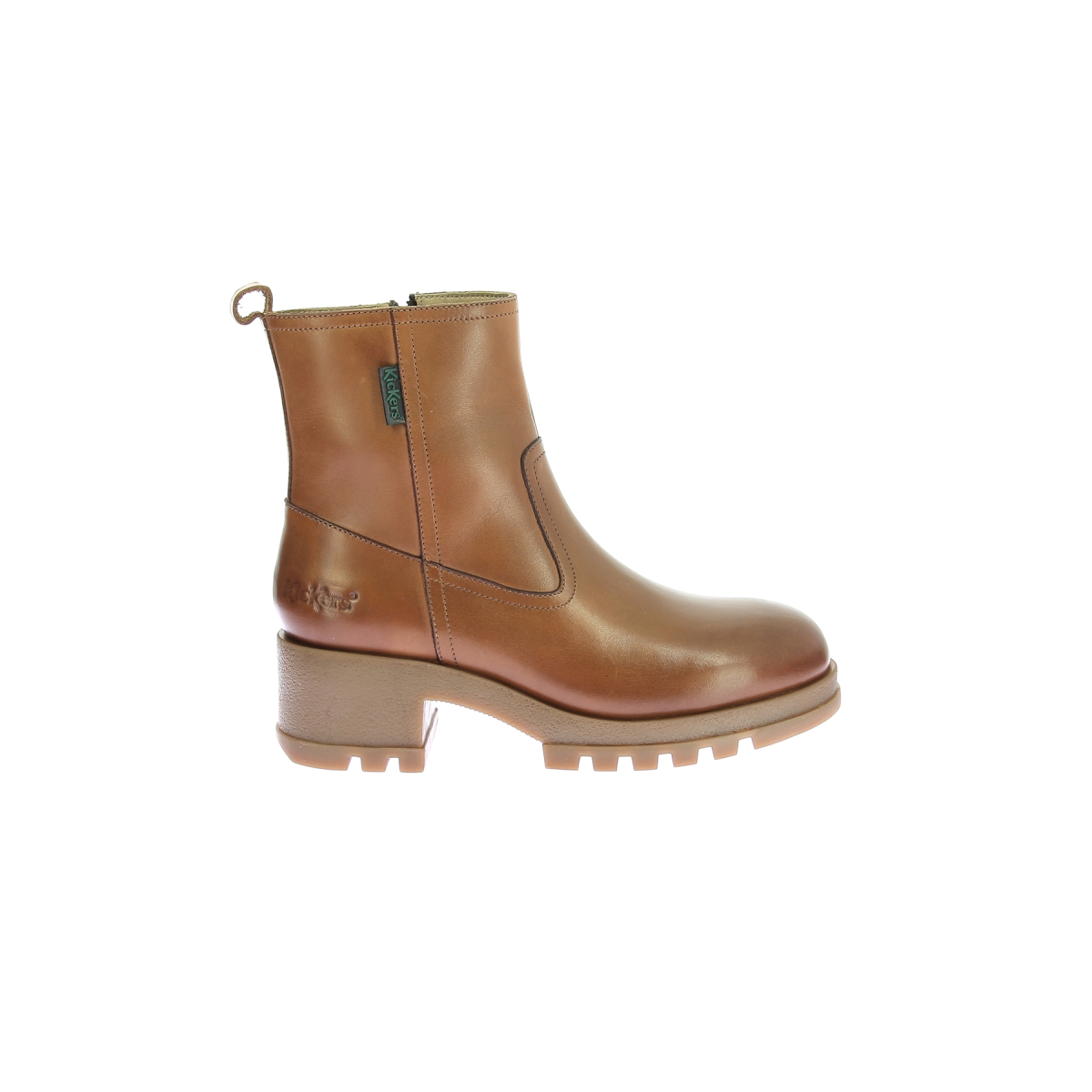 Boots cuir Kick bootela Camel Kickers - Femme 975500-50 | Place des ...