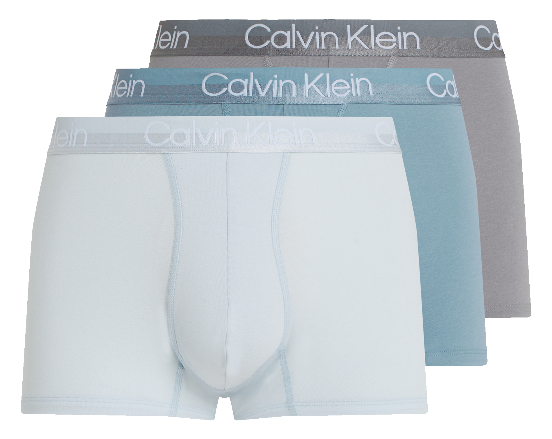 Pack Of Three Cotton-blend Boxers Troposphere-plein Air-convoy Calvin ...