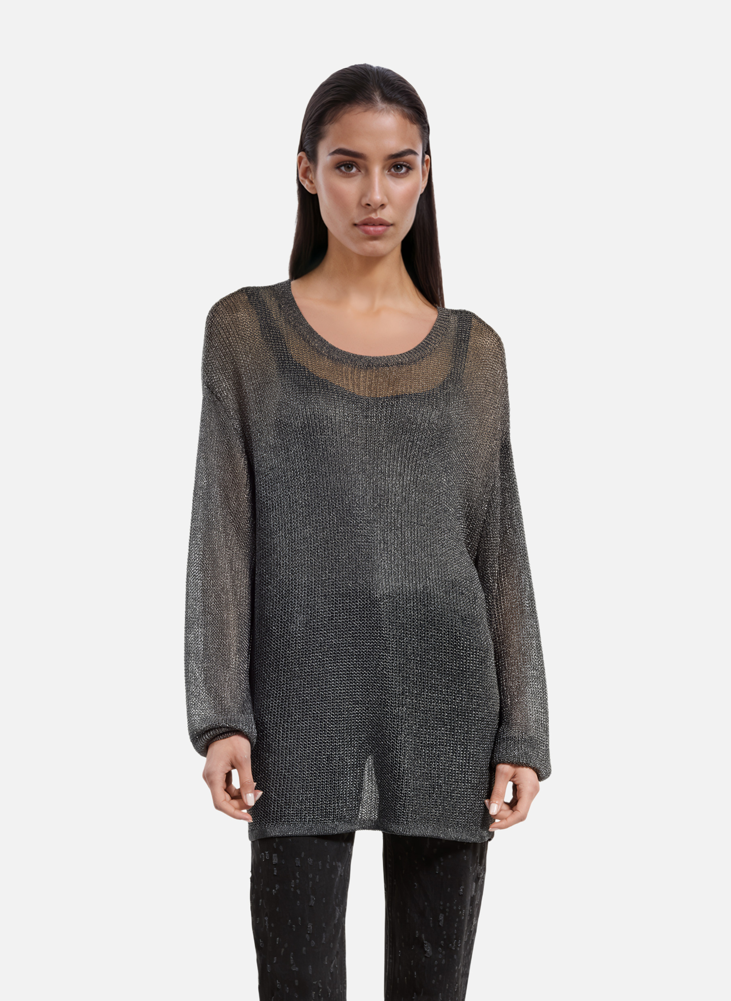 Ribbed knit sweater Gris The Kooples - Women 3615872446695 | Place des ...