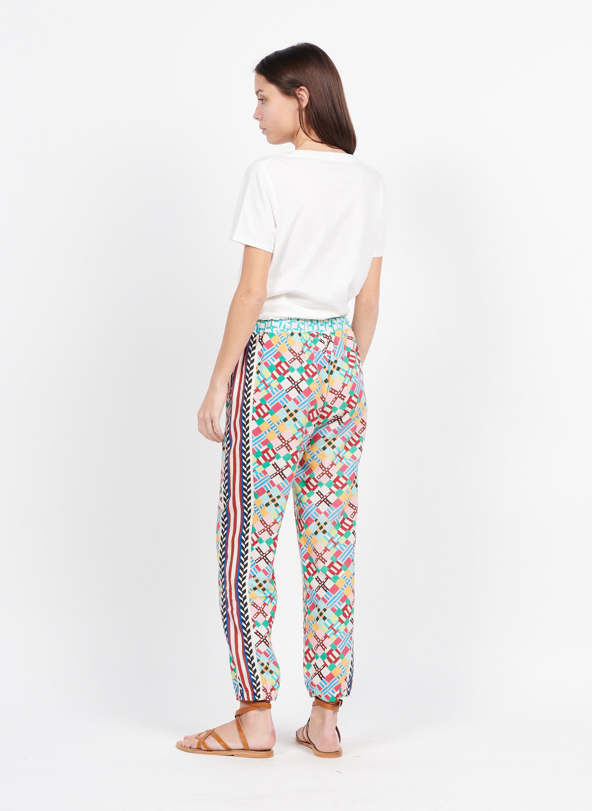 Fließende Hose Aus Leinen-mix Mit Print Pow Wow Sack S - Damen | Place ...