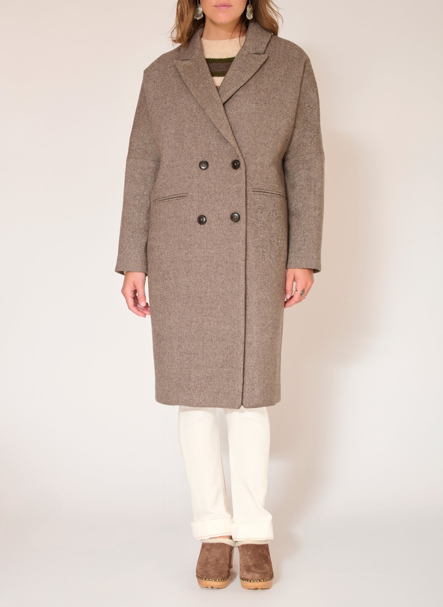 Oversized wool-blend coat with tailored collar Nuts Mkt - Women 25W ...