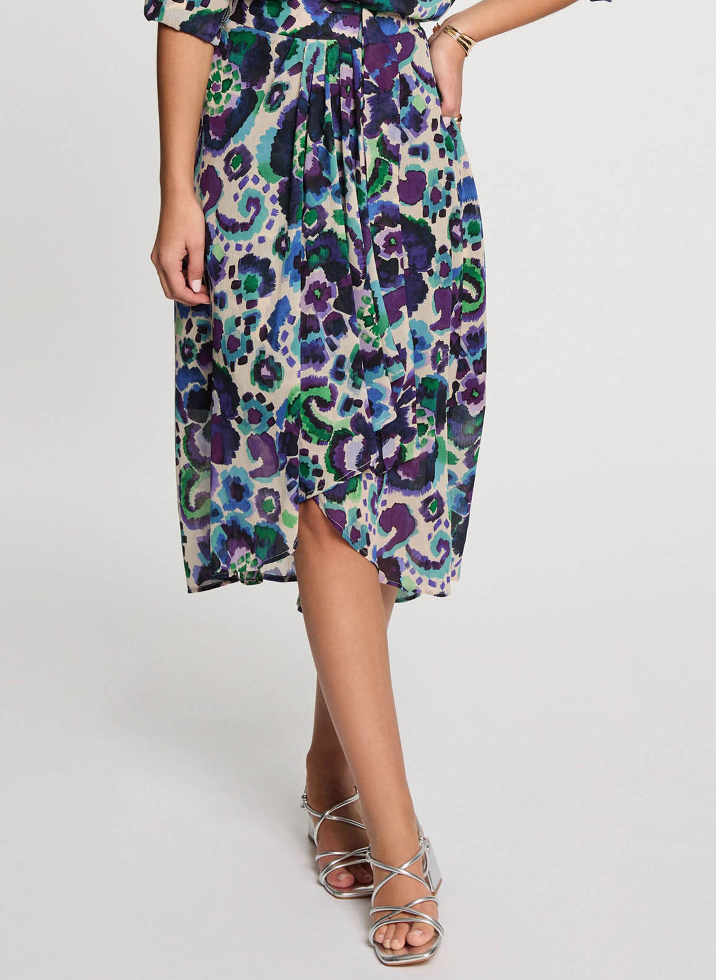 Dana long printed dress Multico Morgan - Women 101539 | Place des Tendances