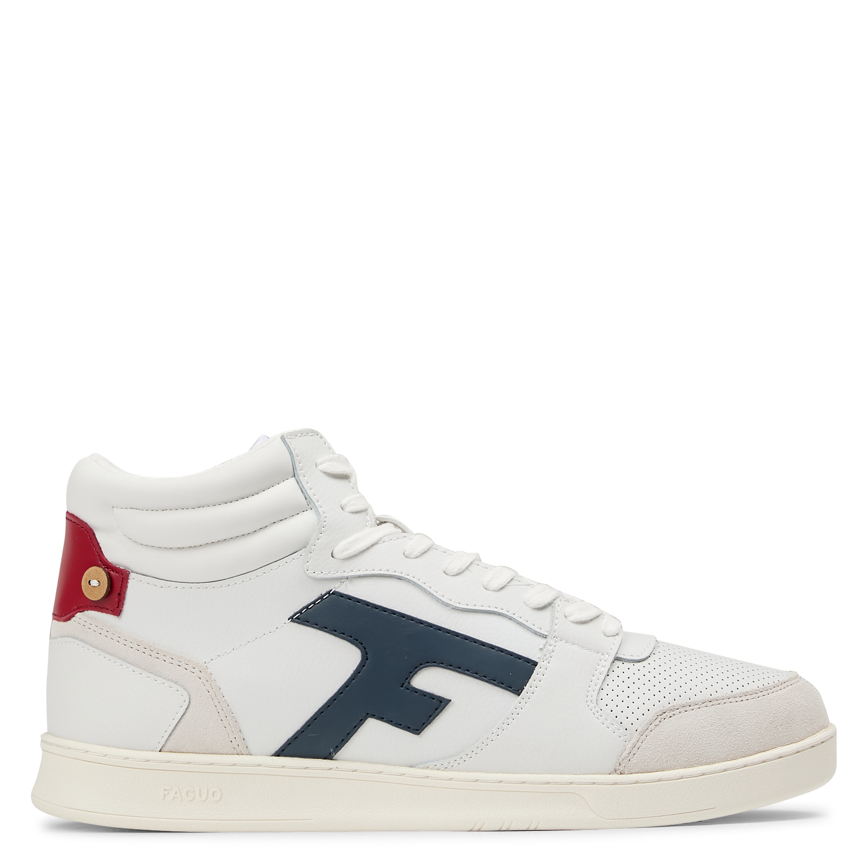 Davina high-top trainers Cream navy Faguo - Men F24CG3208 | Place des ...