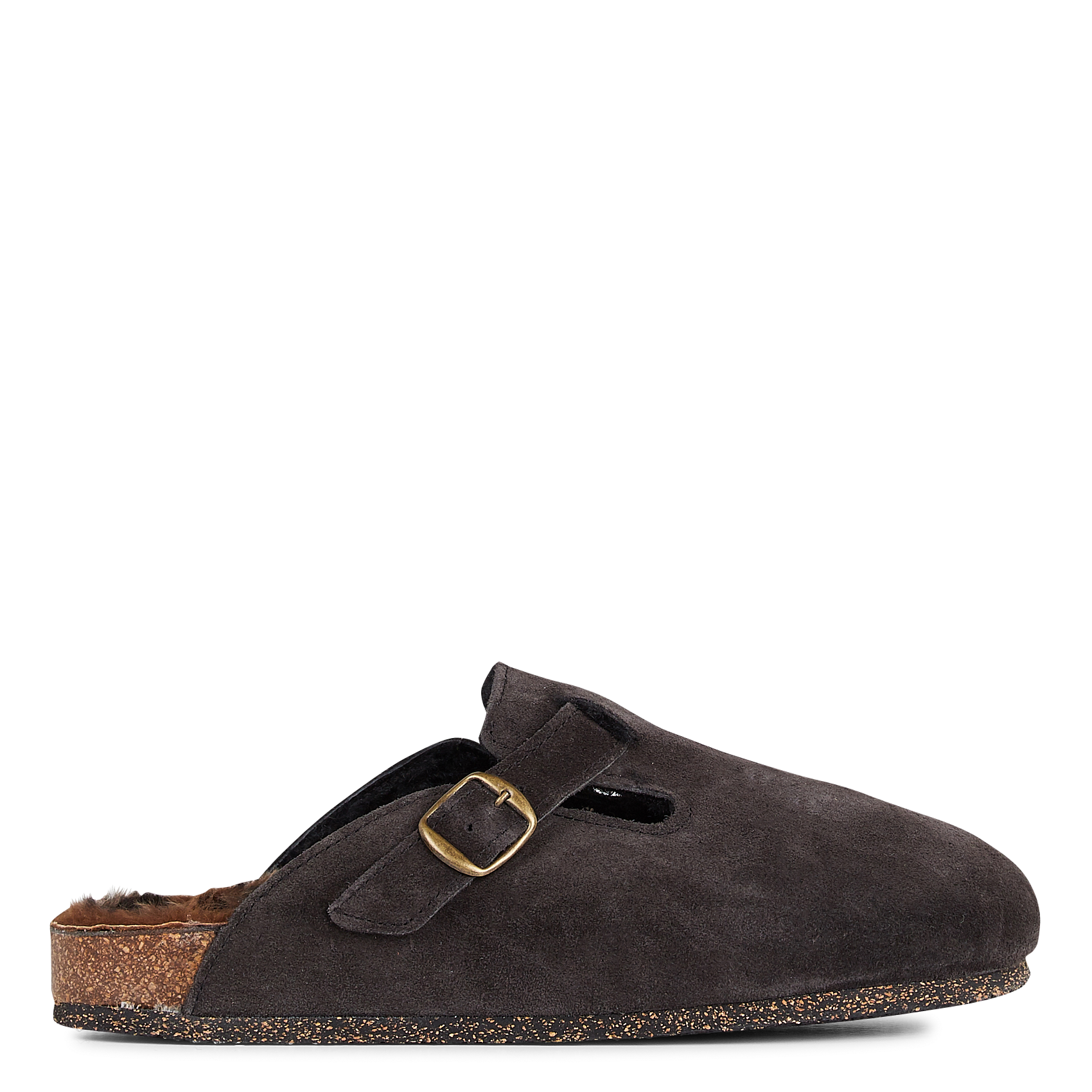 Mules de piel aterciopelada con forro Moka Bosabo - Mujer 230-288BR ...