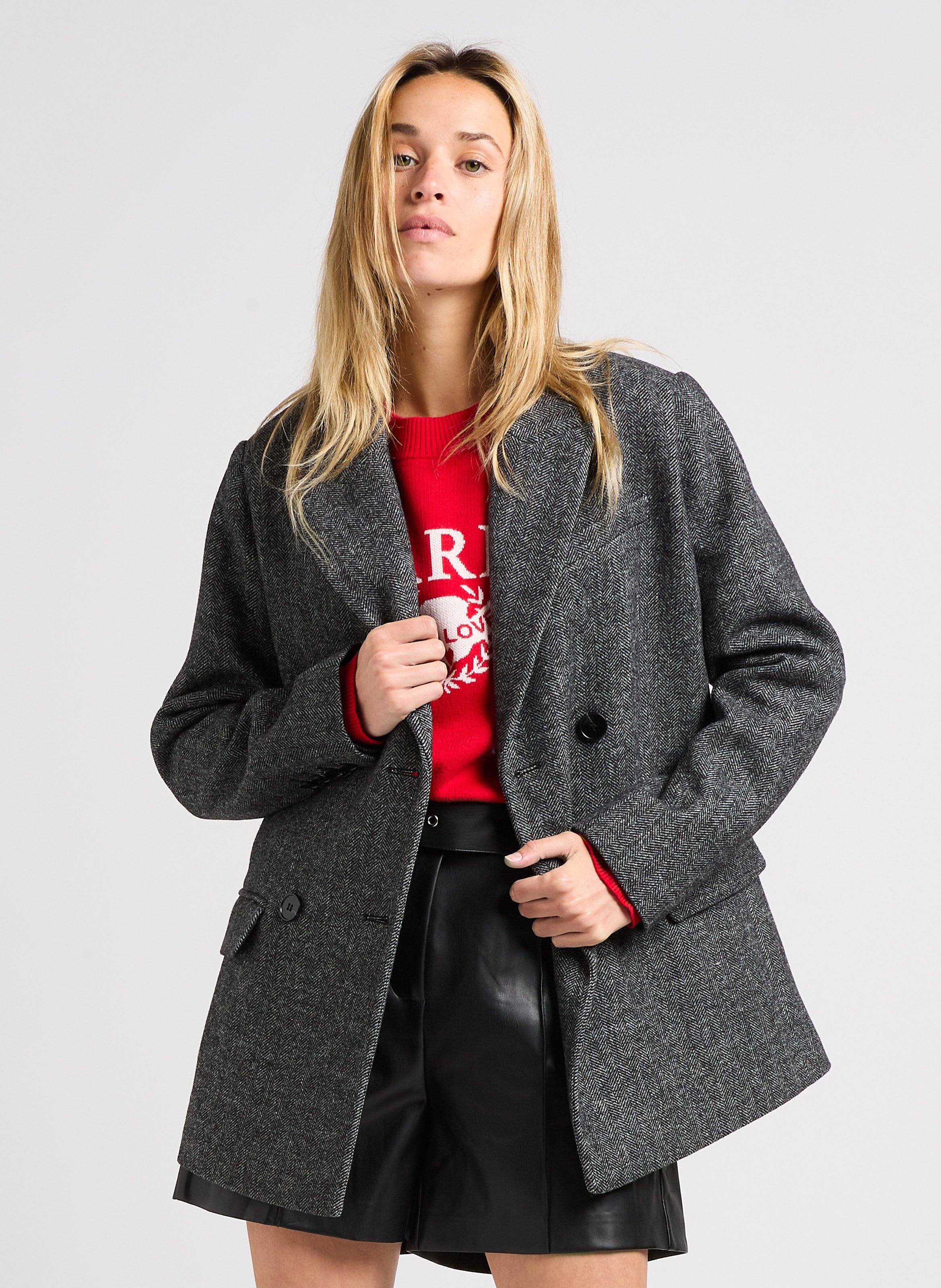 Tailored Jacket Carbone Suncoo - Women - H24C11128-10-CARBONE | Place ...