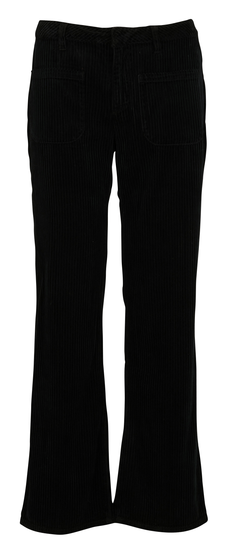 Wide Ribbed Cotton Trousers Noir Lab Dip - Women - PO1367-NOIR-NOIR ...