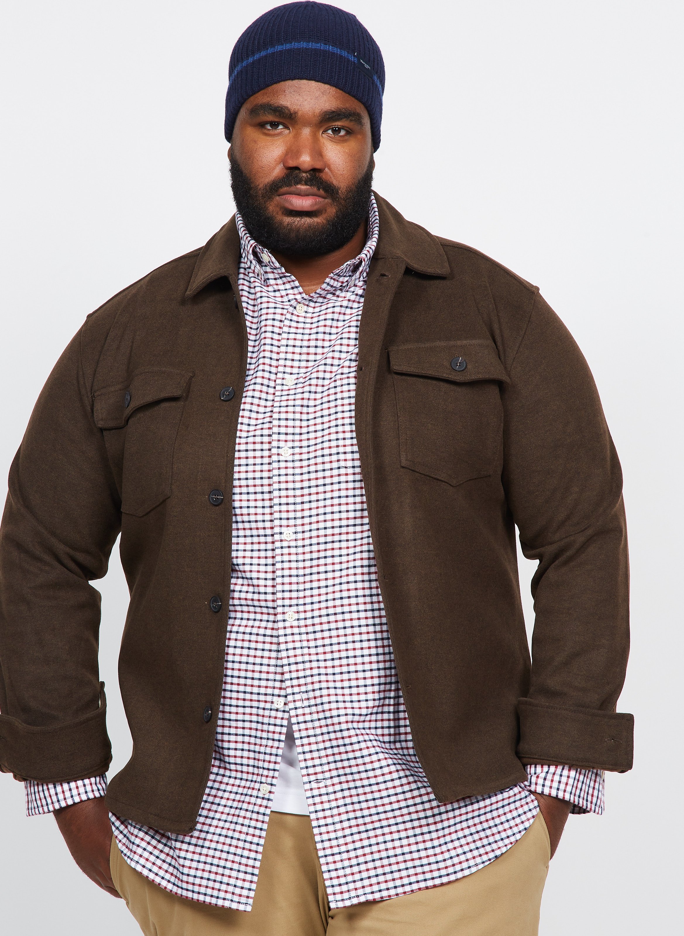 Overshirt With Classic Collar Rocky Road Minimum - Men | Place des ...
