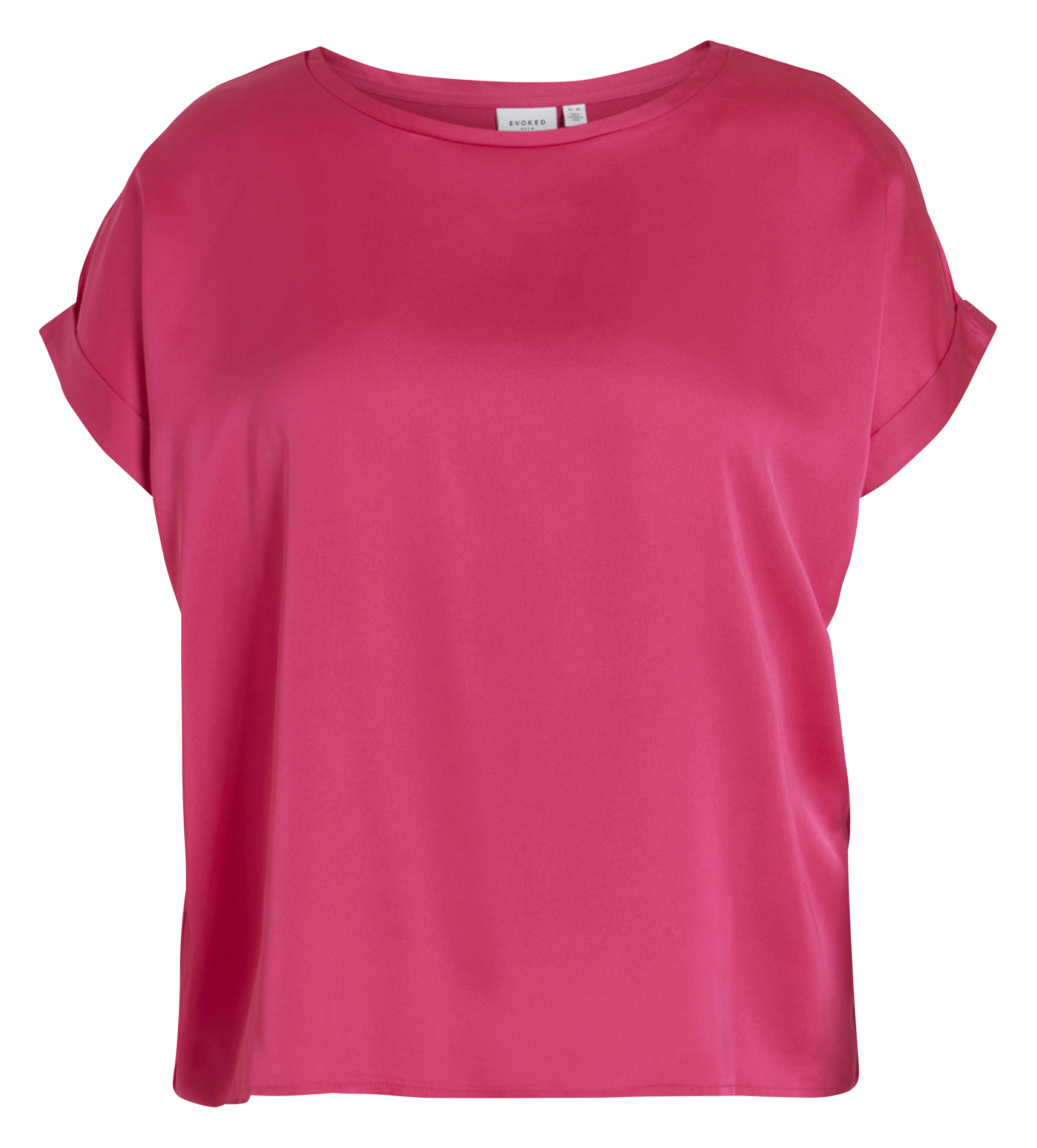 Round-neck Satin Top Pink Yarrow Evoked - Women | Place des Tendances