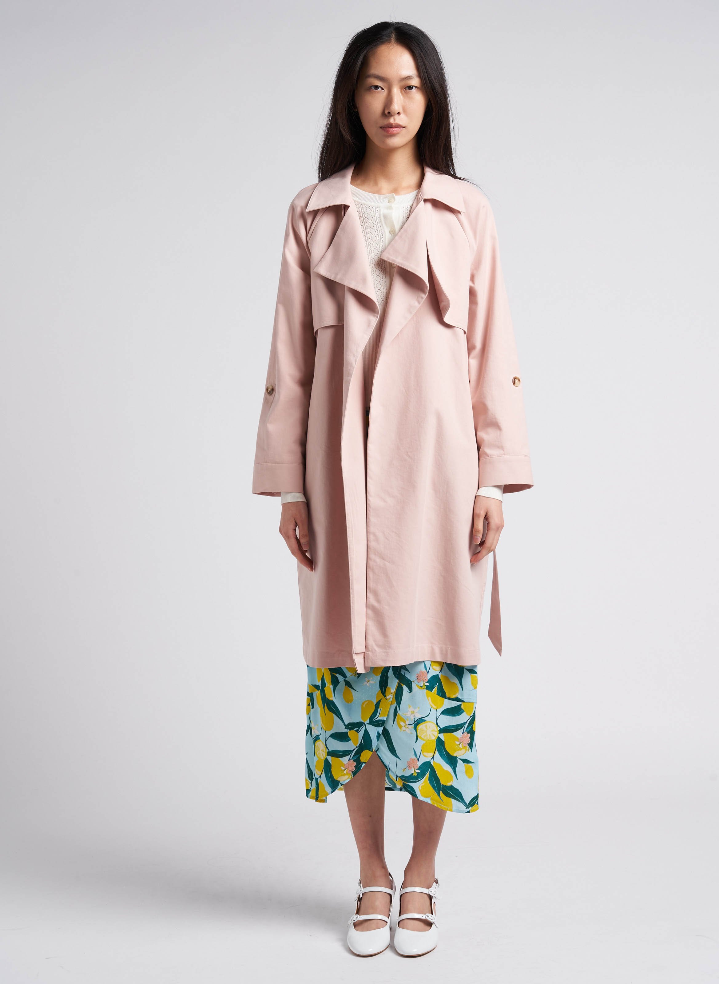 Trench Coat With Tailored Collar Macaron Marie Sixtine - Women - J4275 ...